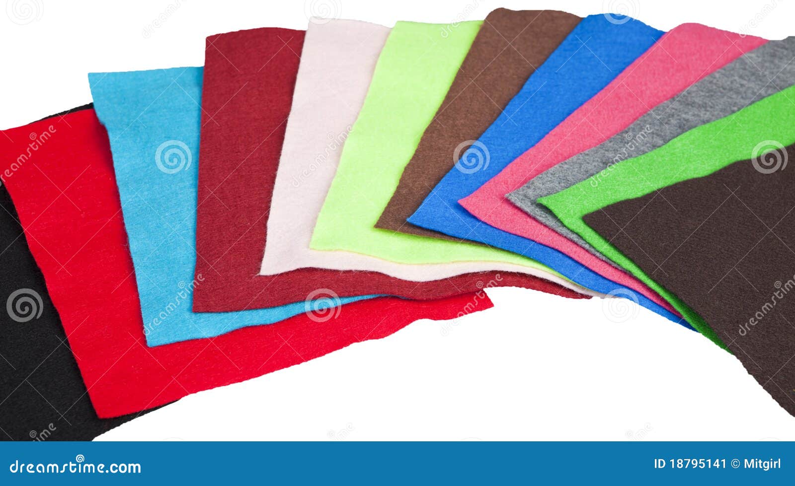 Colorful Scraps of Felt Fabric Stock Image - Image of primary, green ...