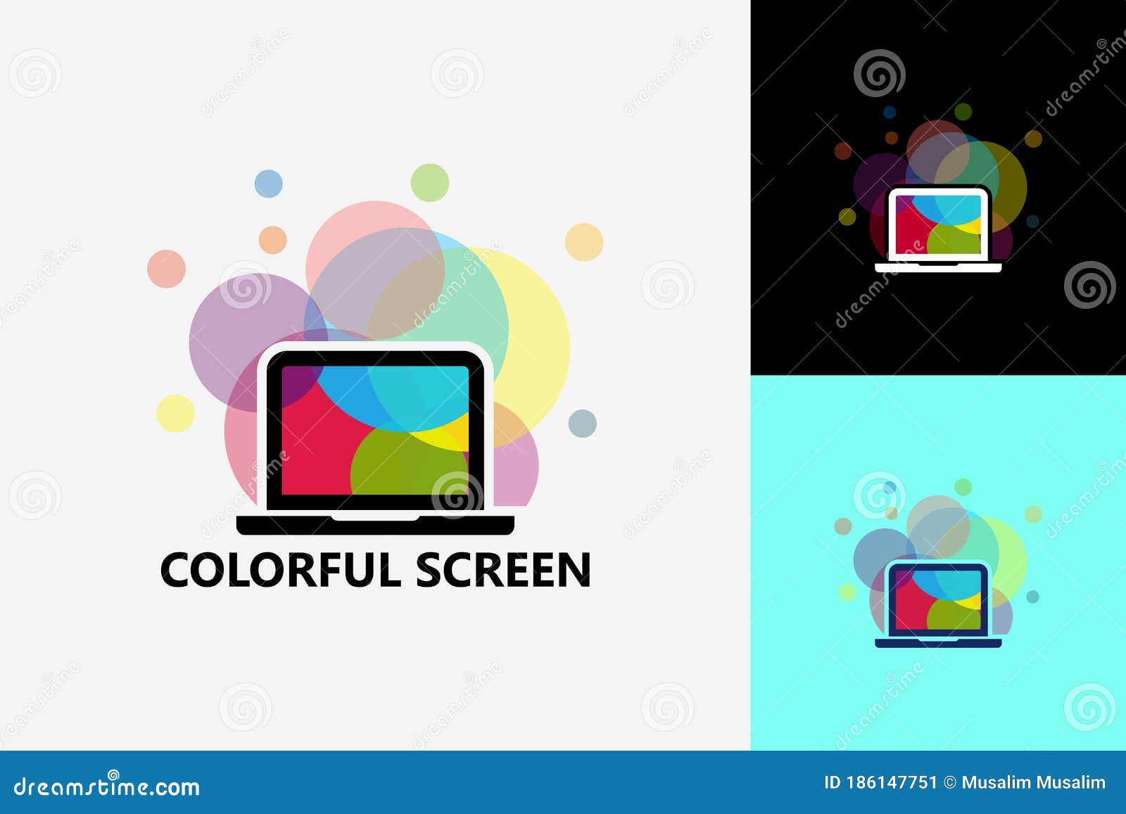 Colorful Screen Logo Template Design Vector, Emblem, Design Concept ...