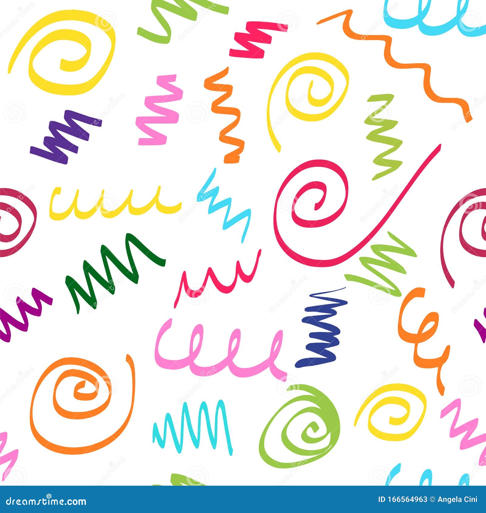 Colorful Scribble Seamless Pattern Background Stock Vector ...