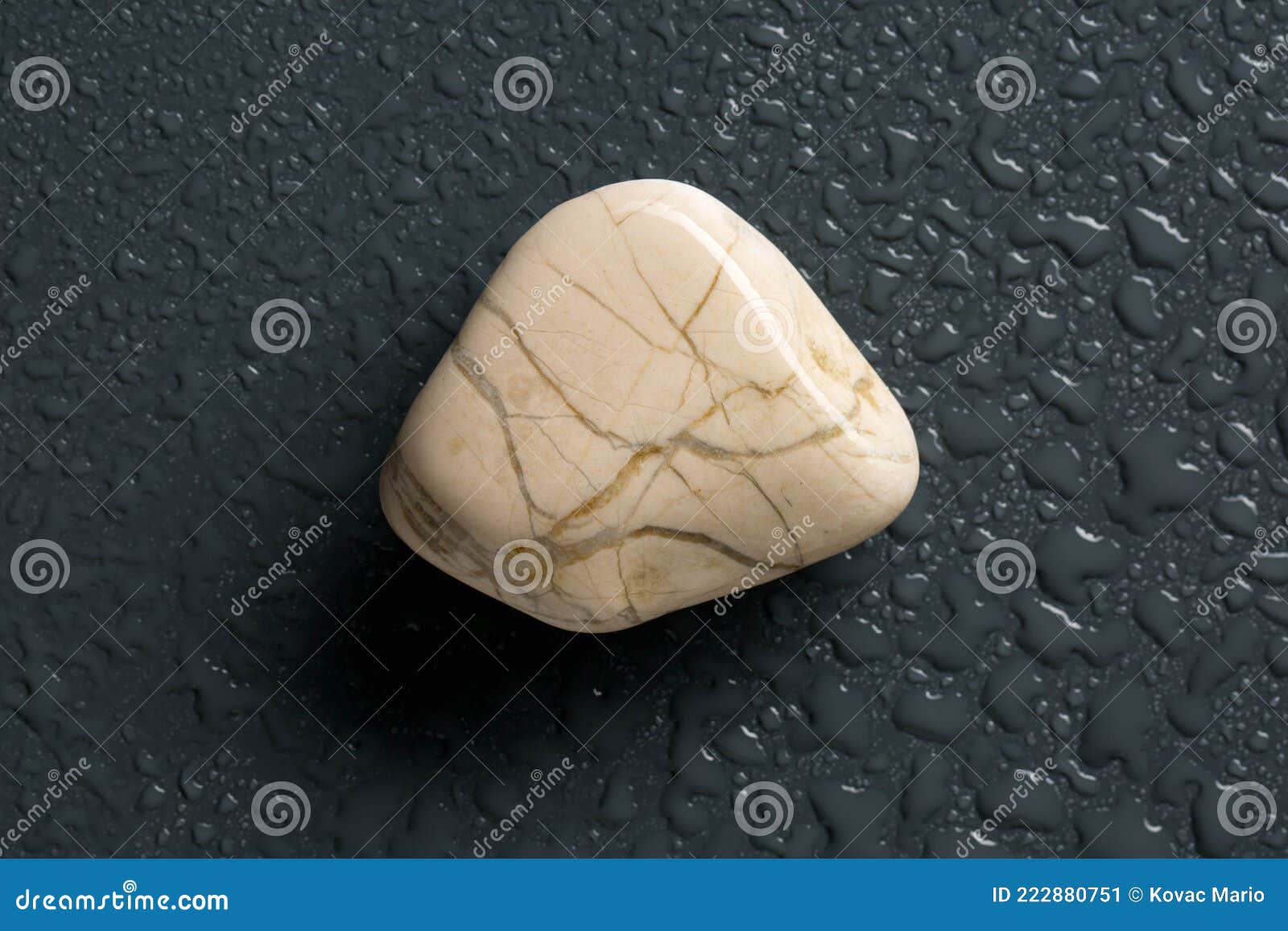 Colorful Sea Pebble with Water Drops Stock Image - Image of raindrops ...