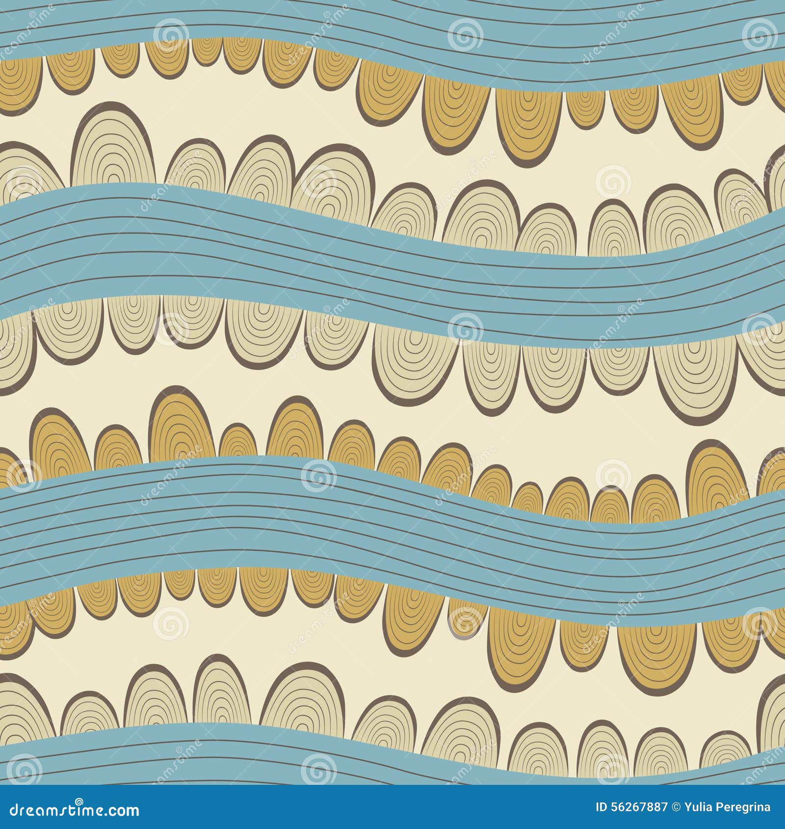 Colorful Seamless Abstract Pattern, with Horizontal Waves Stock Vector ...