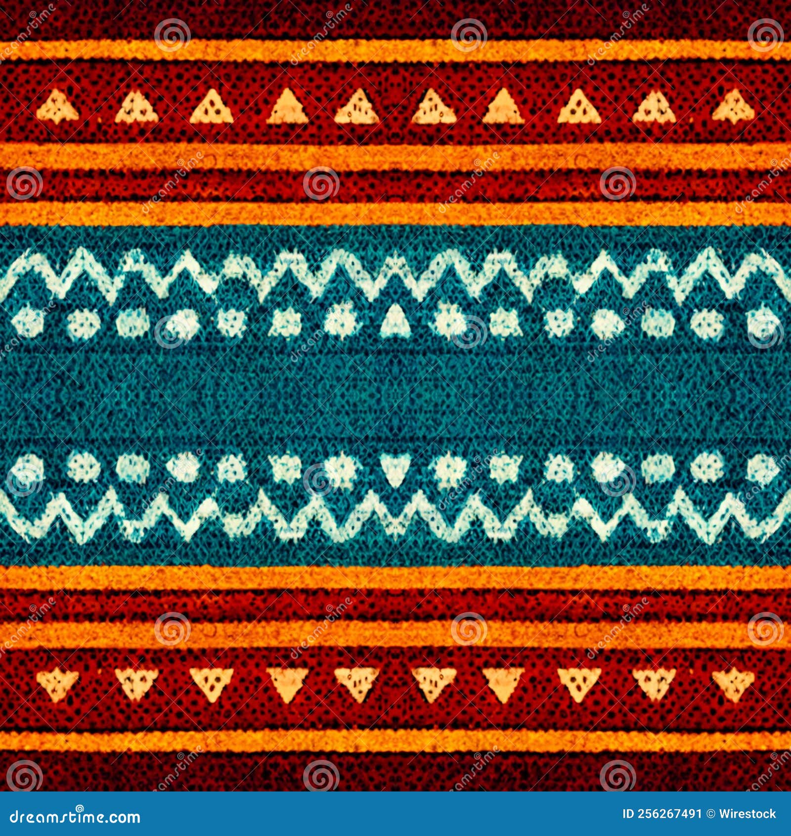 Colorful Seamless Bohemian Pattern Background Stock Illustration ...