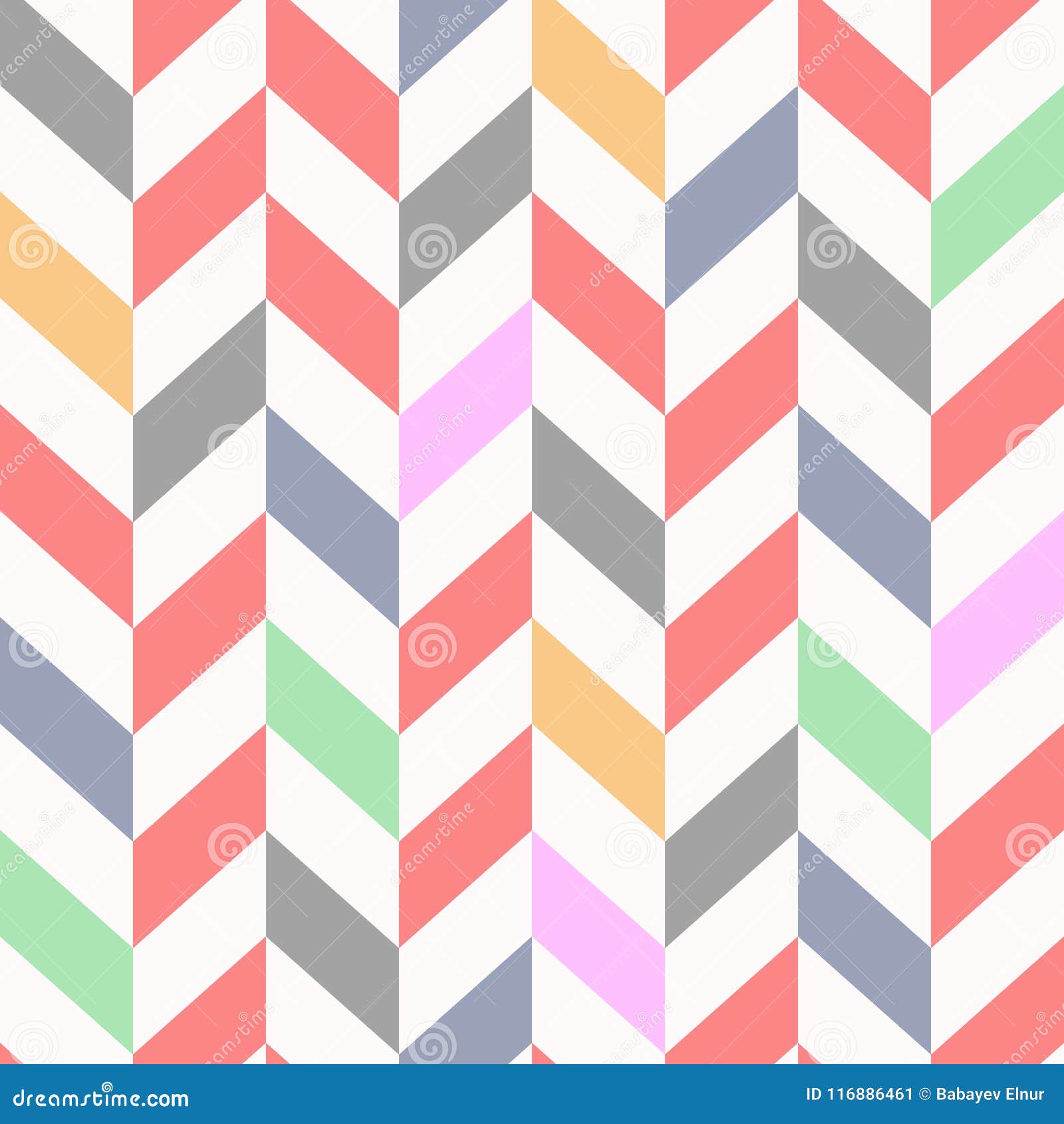 Colorful Seamless Chevron Pattern, Beautiful Vector Illustration Stock ...