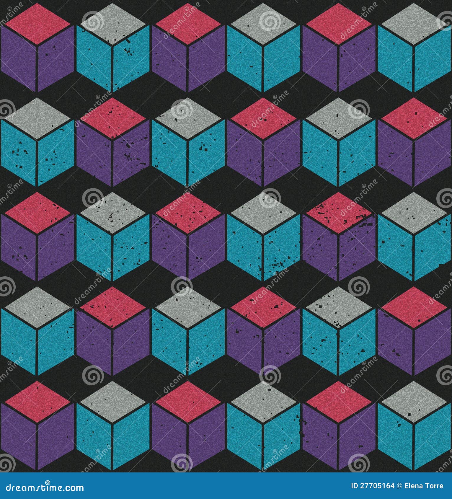 Colorful Seamless Cube Pattern Stock Vector - Illustration of building ...