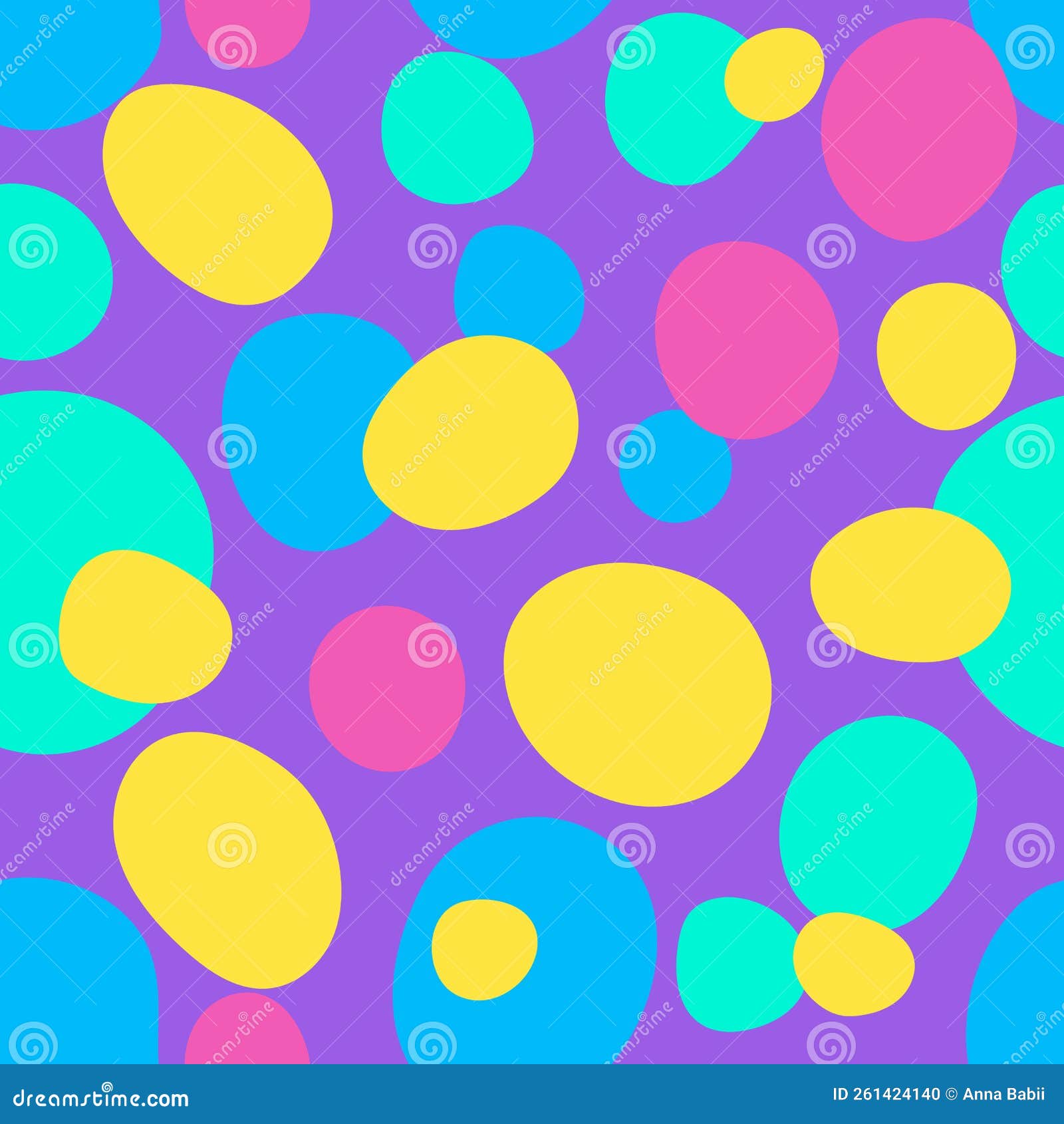 Colorful Seamless Ellipses Vector Pattern Stock Vector - Illustration ...