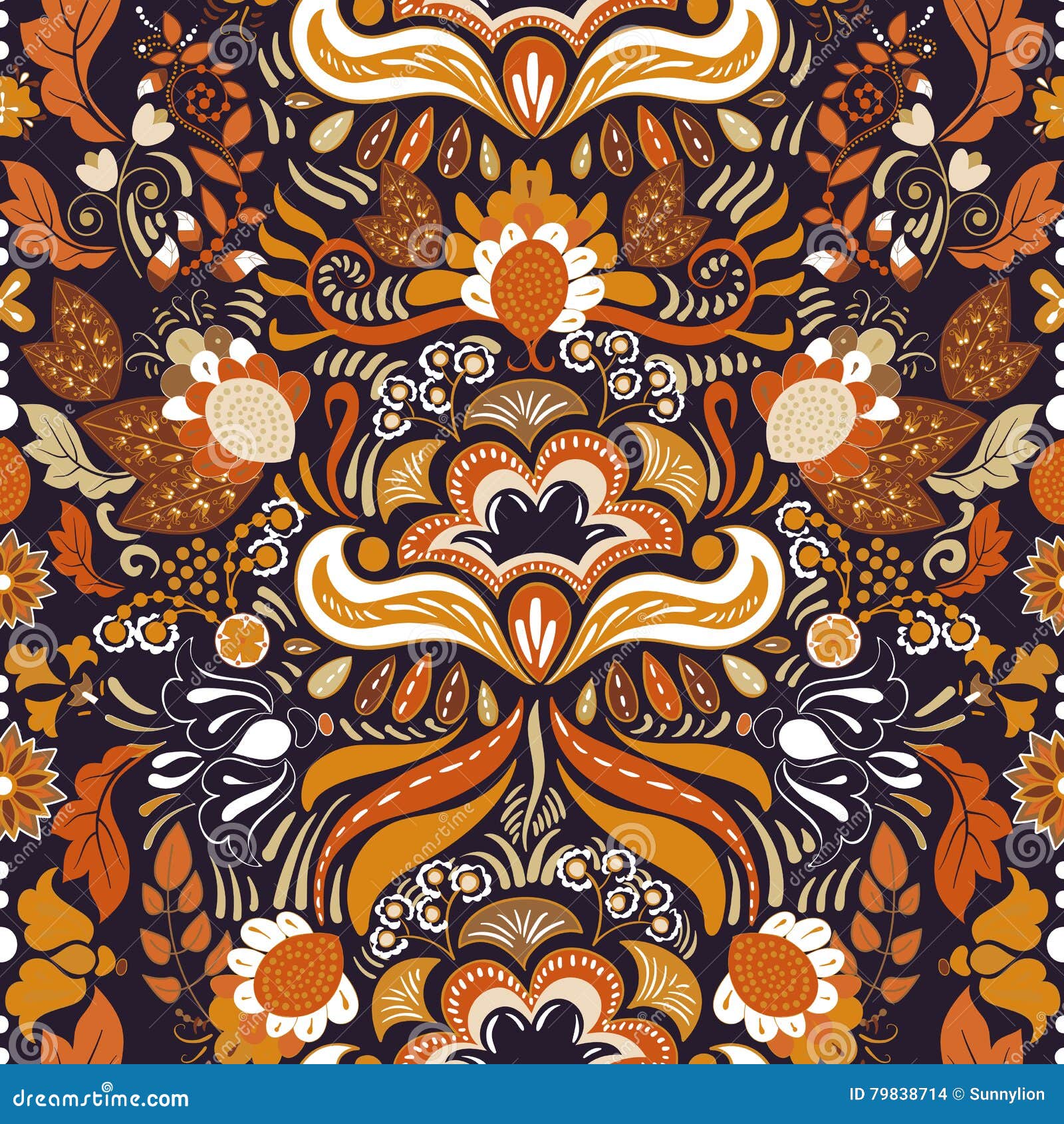 Colorful Seamless Floral Pattern Stock Vector - Illustration of boho ...
