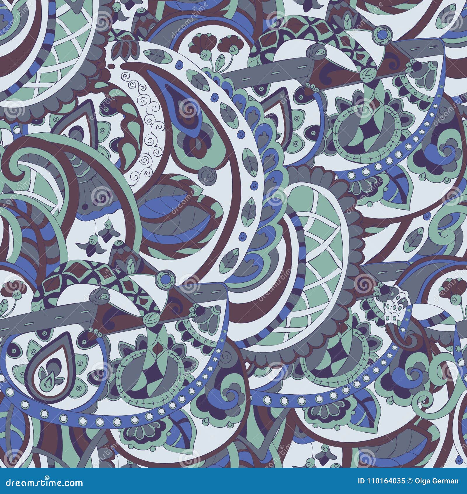 Colorful Seamless Indian Pattern Stock Vector - Illustration of india ...