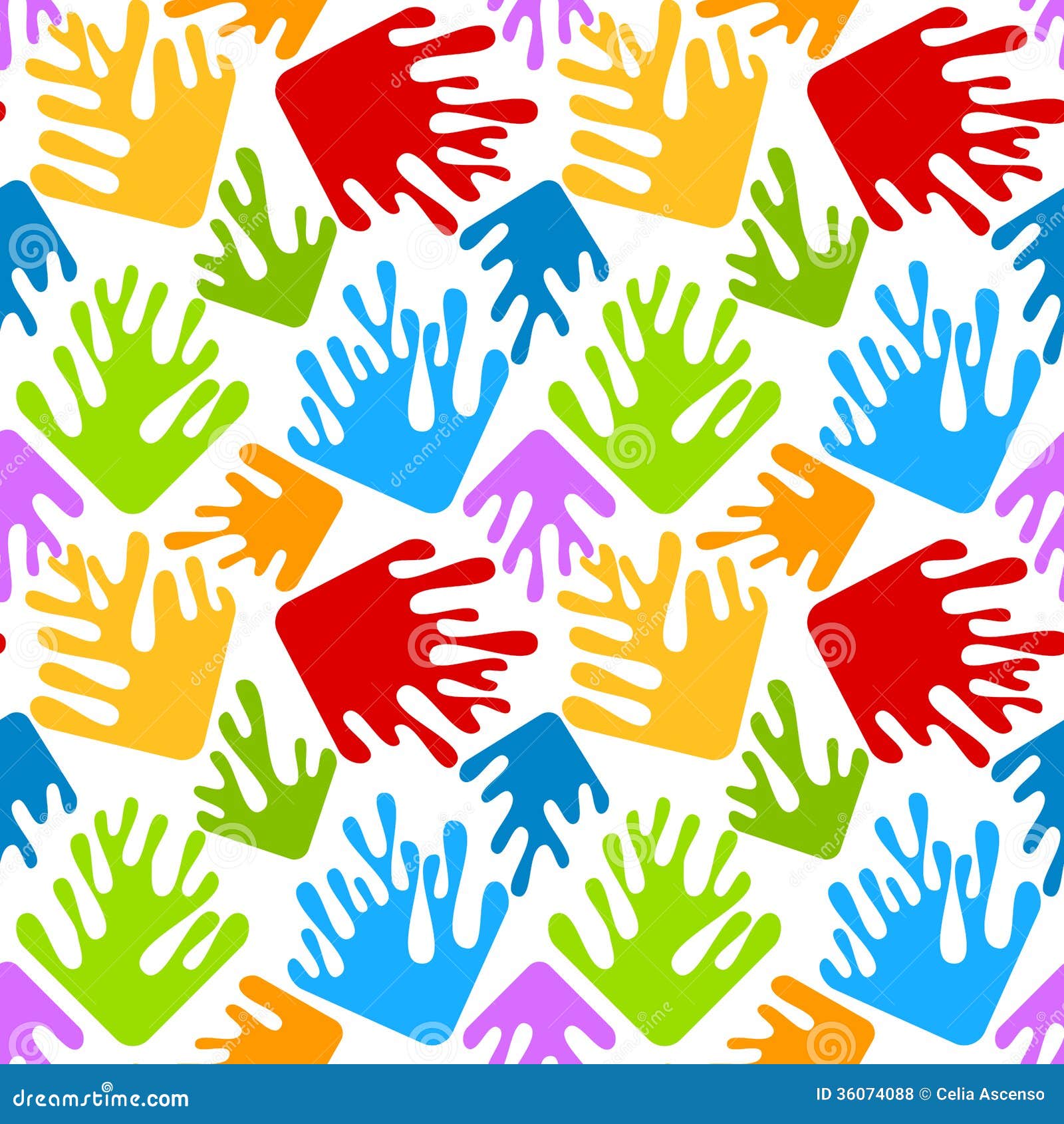 Colorful Seamless Paint Splashes Pattern Stock Illustration ...