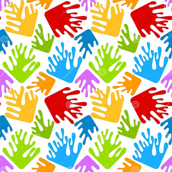 Colorful Seamless Paint Splashes Pattern Stock Illustration ...