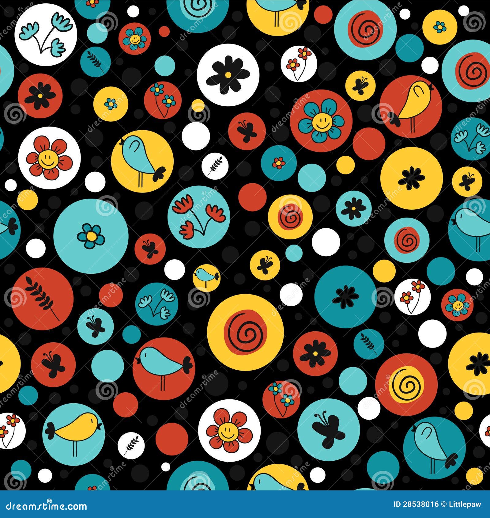 Colorful seamless pattern stock vector. Illustration of doodle - 28538016