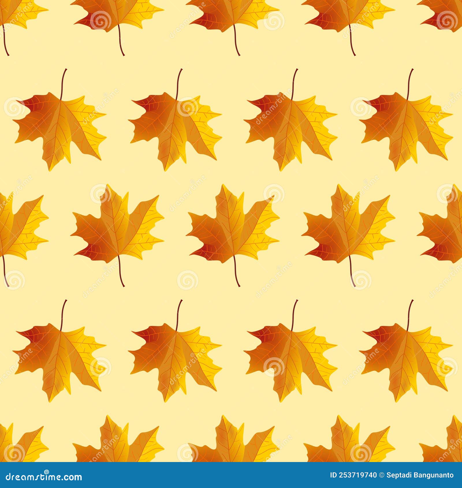 Colorful Seamless Pattern for Background and Wallpaper of Maple Leaf ...