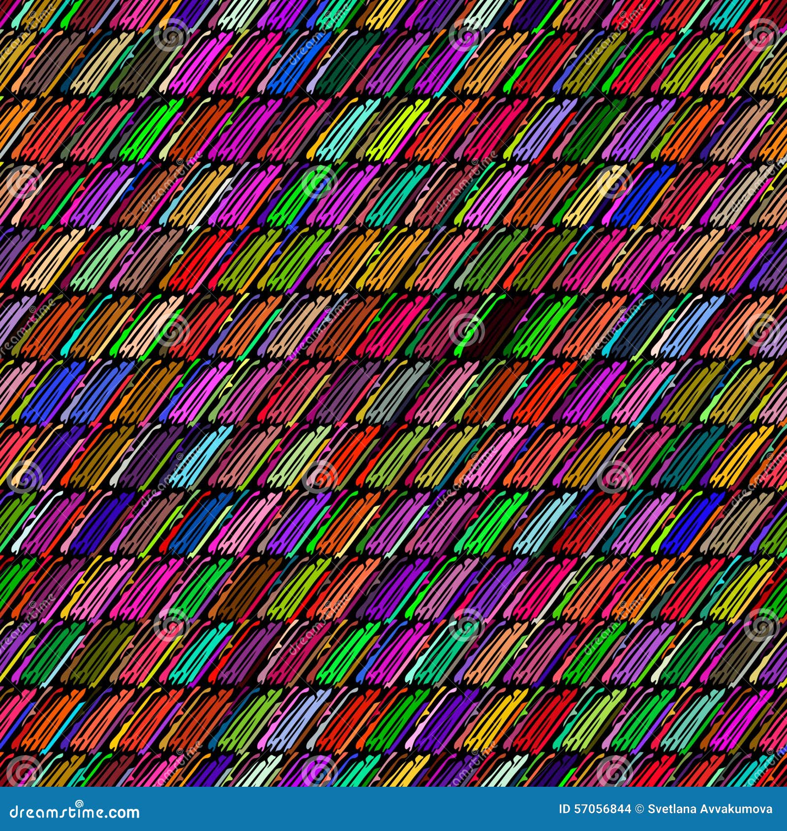 Colorful Seamless Pattern. Cross-hatching Stock Vector - Illustration ...