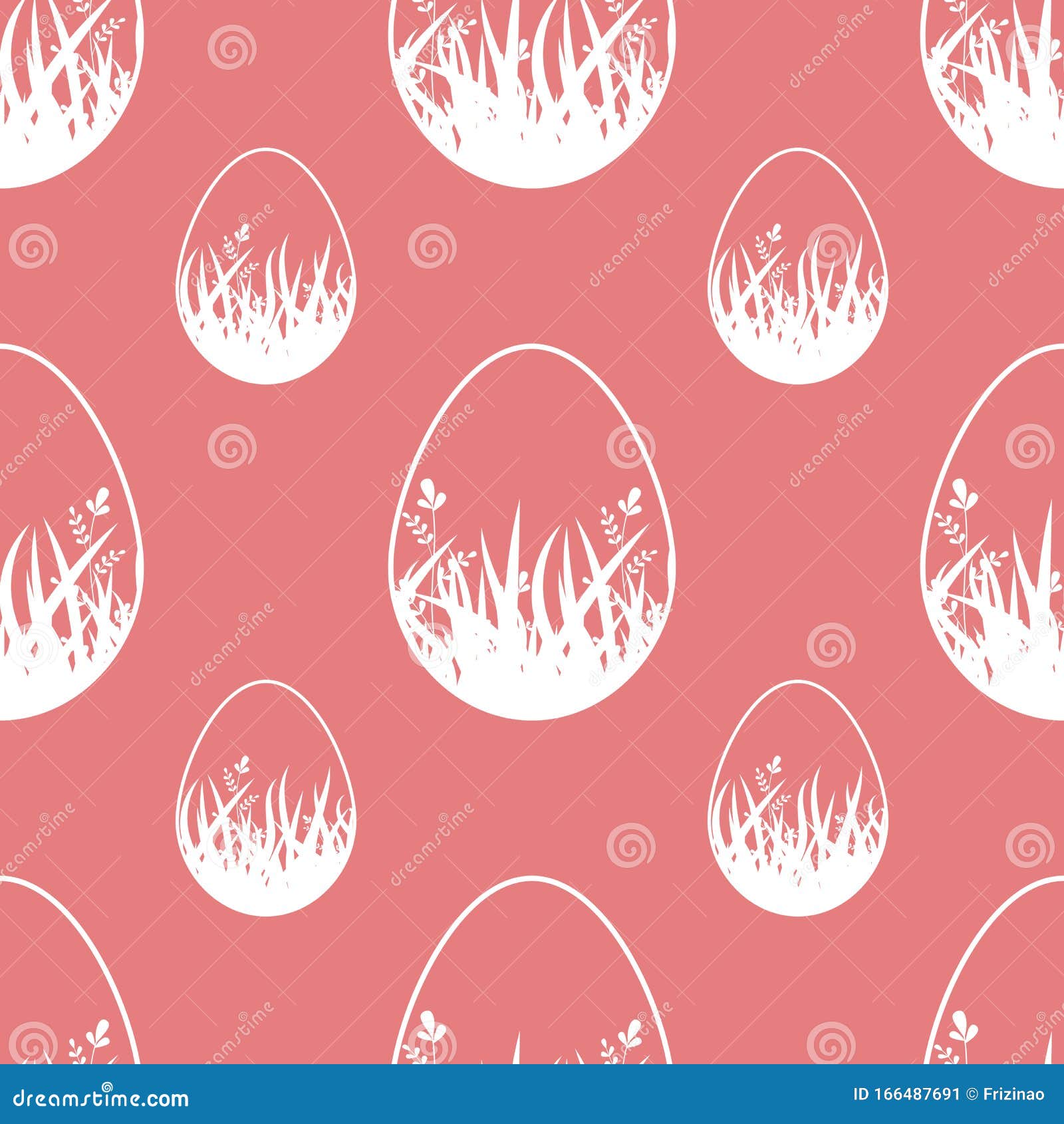 Colorful Seamless Pattern of Easter Eggs on a Red Background. Simple ...
