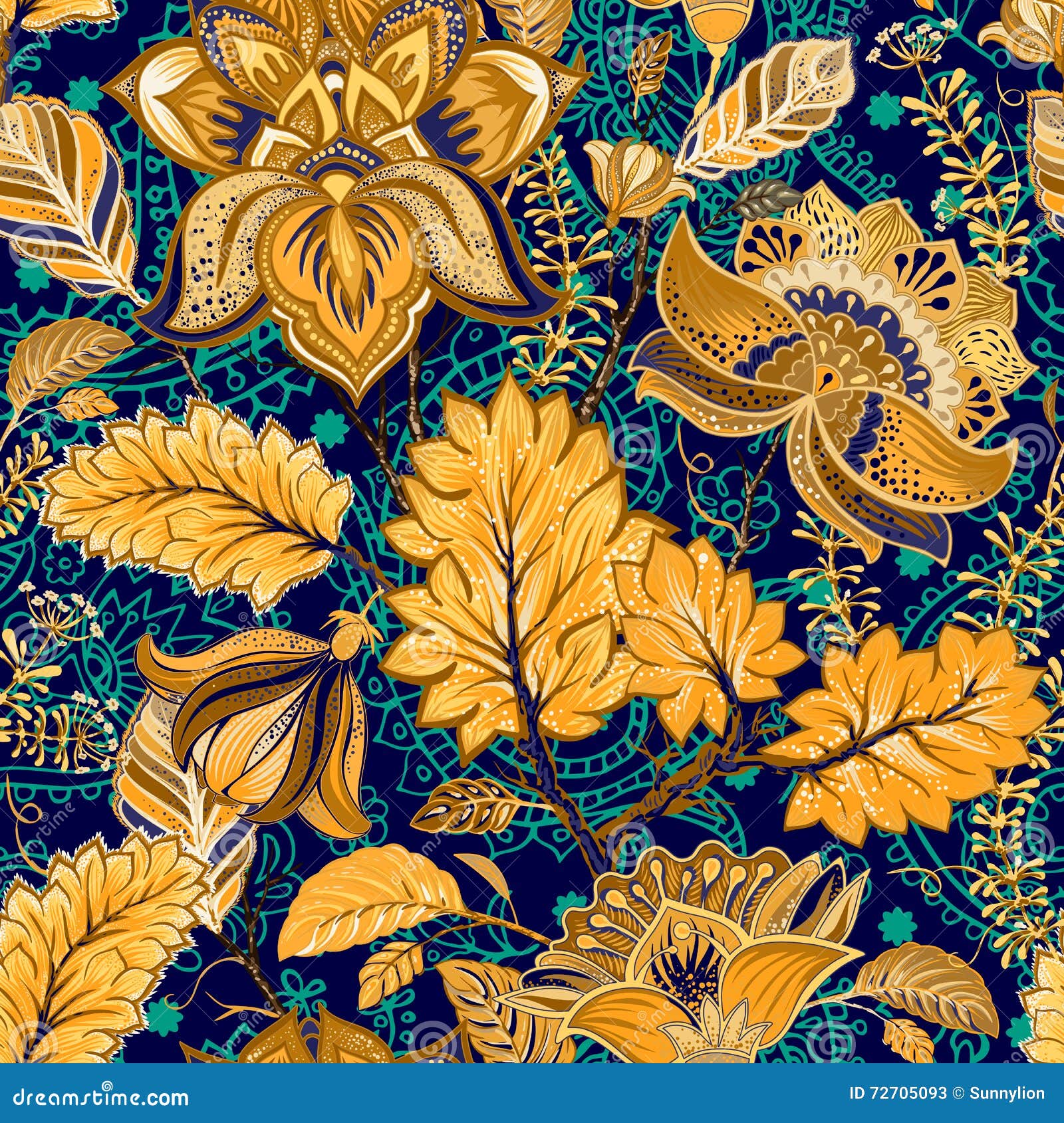 Colorful Seamless Pattern. Floral Background Stock Vector ...