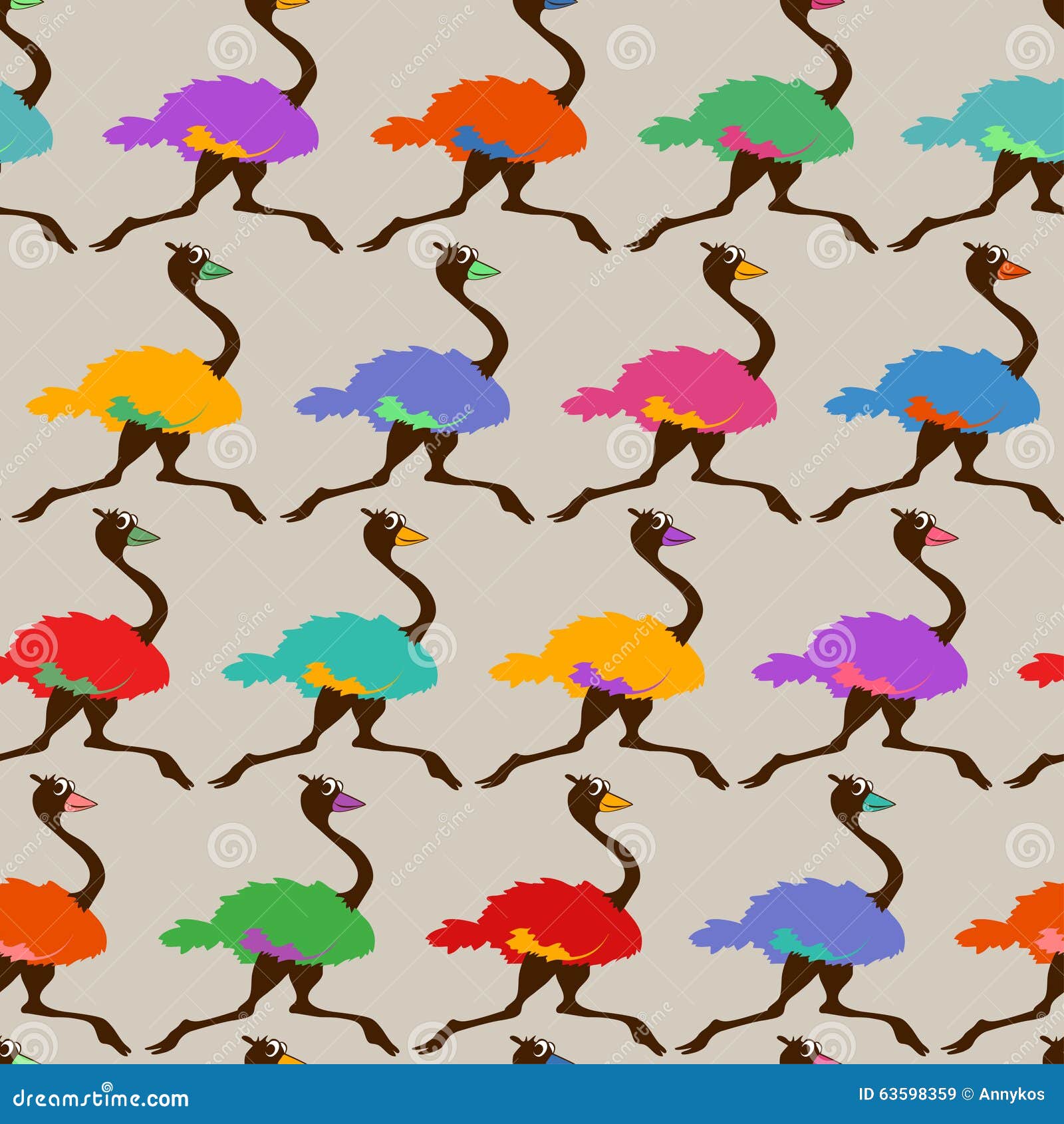 Ostrich Pattern Stock Illustrations – 1,343 Ostrich Pattern Stock ...