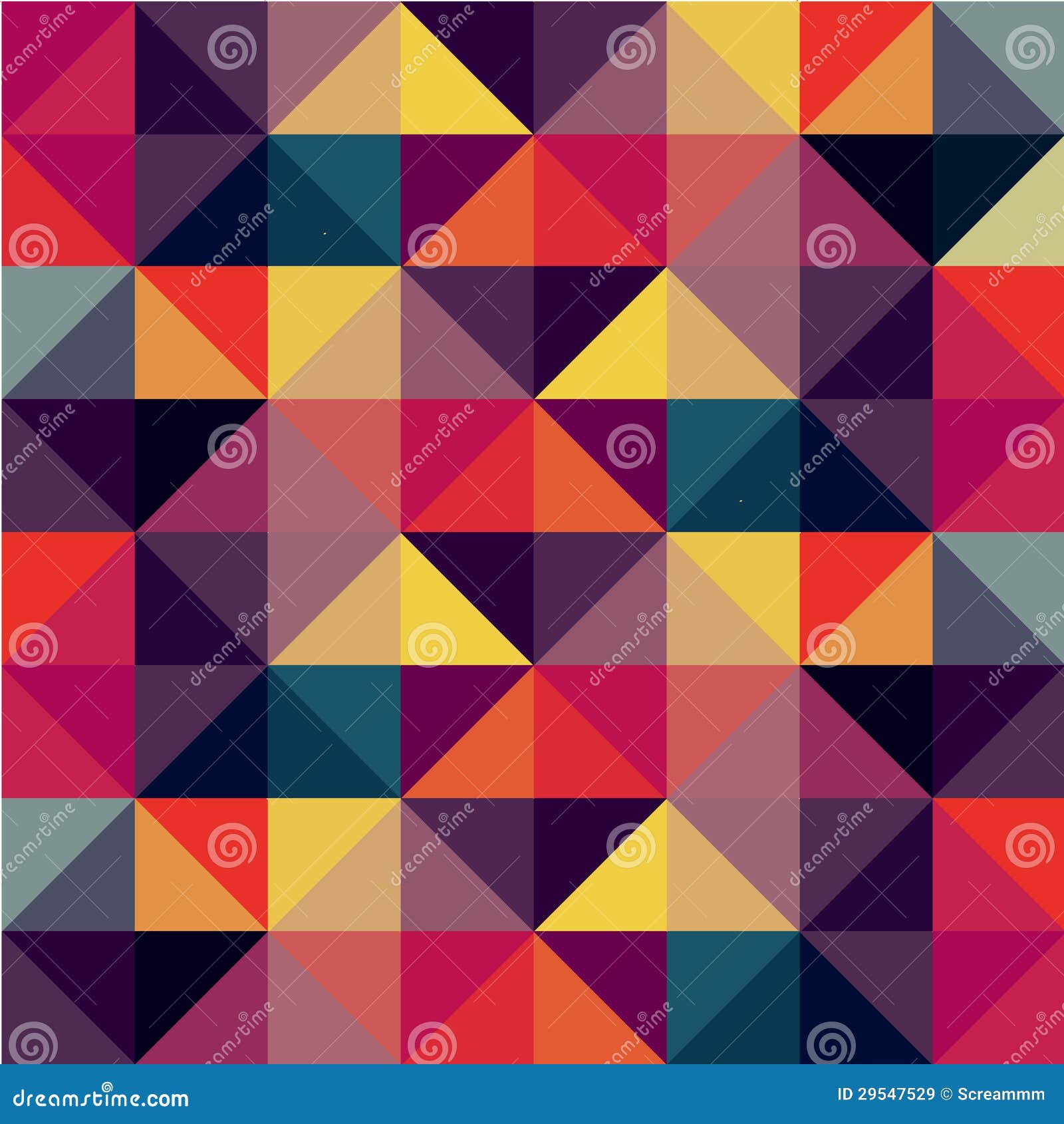Colorful Seamless Pattern with Triangles Stock Vector - Illustration of ...