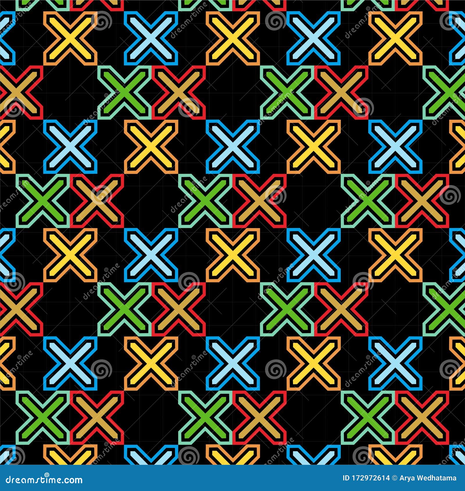 Colorful Seamless Pattern with Triangles, Abstract, Illustrator ...