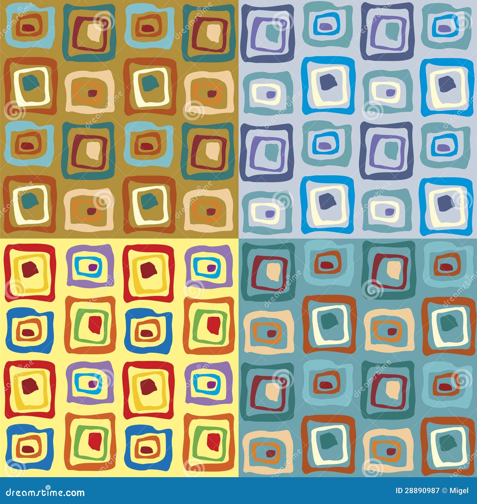 Colorful seamless patterns stock illustration. Illustration of orange ...