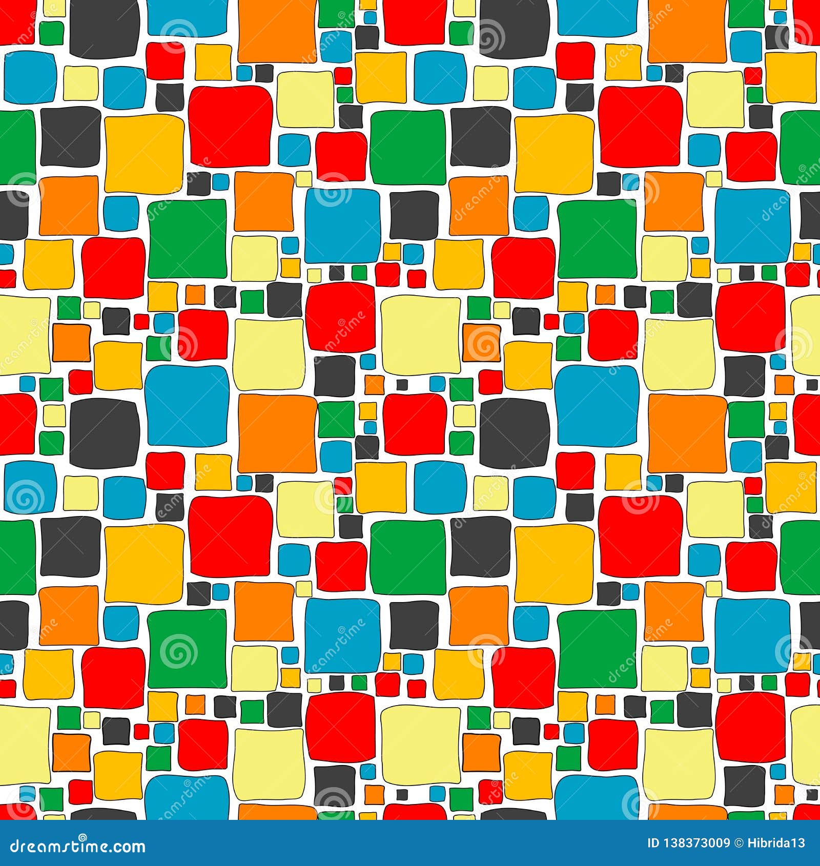 Colorful Seamless with Squares Stock Vector - Illustration of colored ...