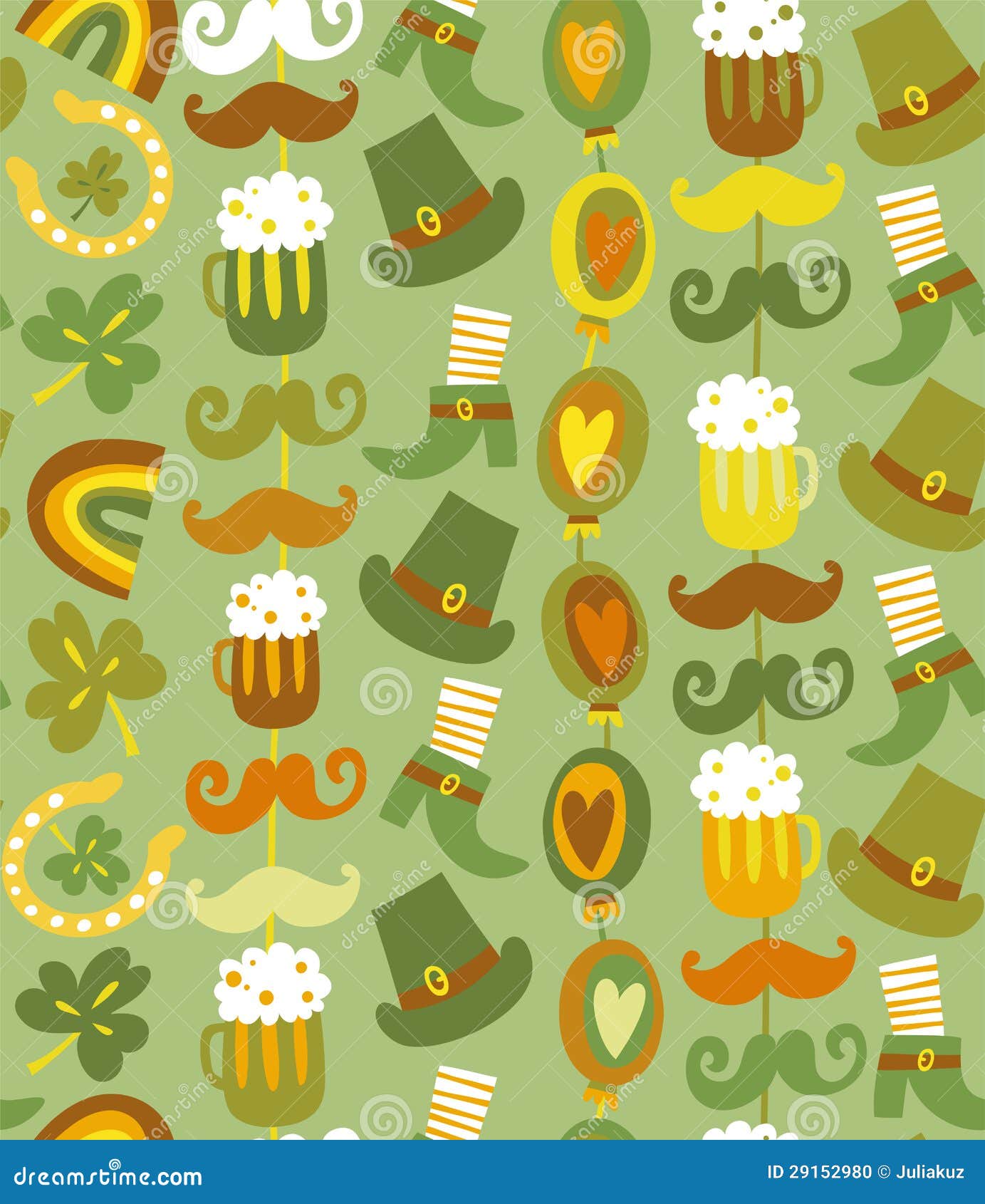 Colorful Seamless St.Patrick S Day Pattern Stock Vector - Illustration ...