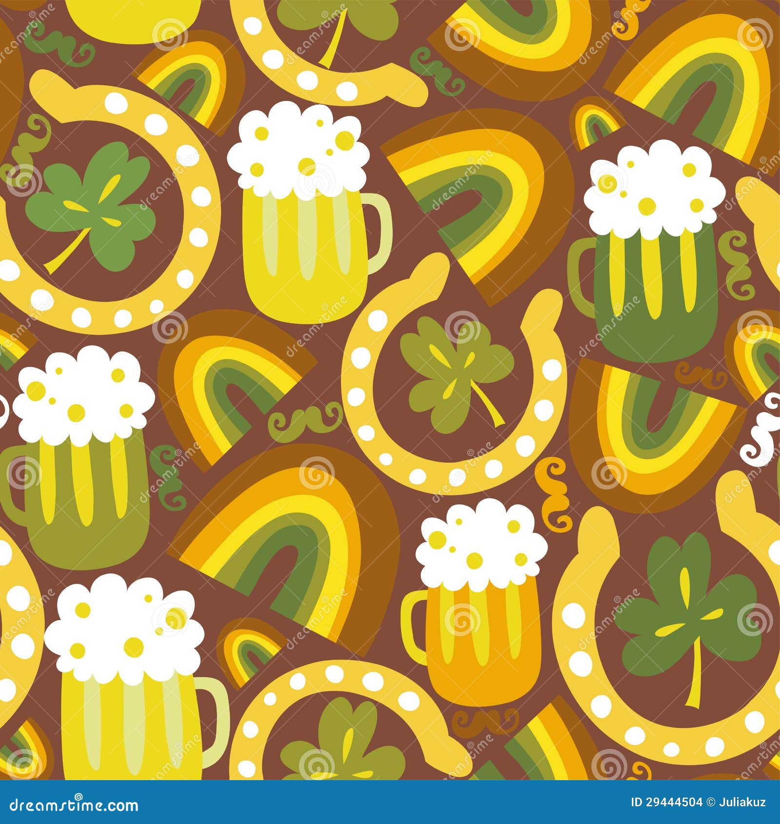 Colorful Seamless St.Patrick S Day Pattern Stock Vector - Illustration ...