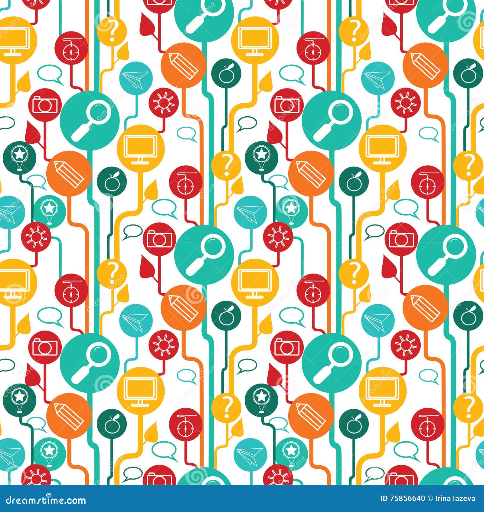 Colorful Seamless Texture for Science Stock Vector - Illustration of ...