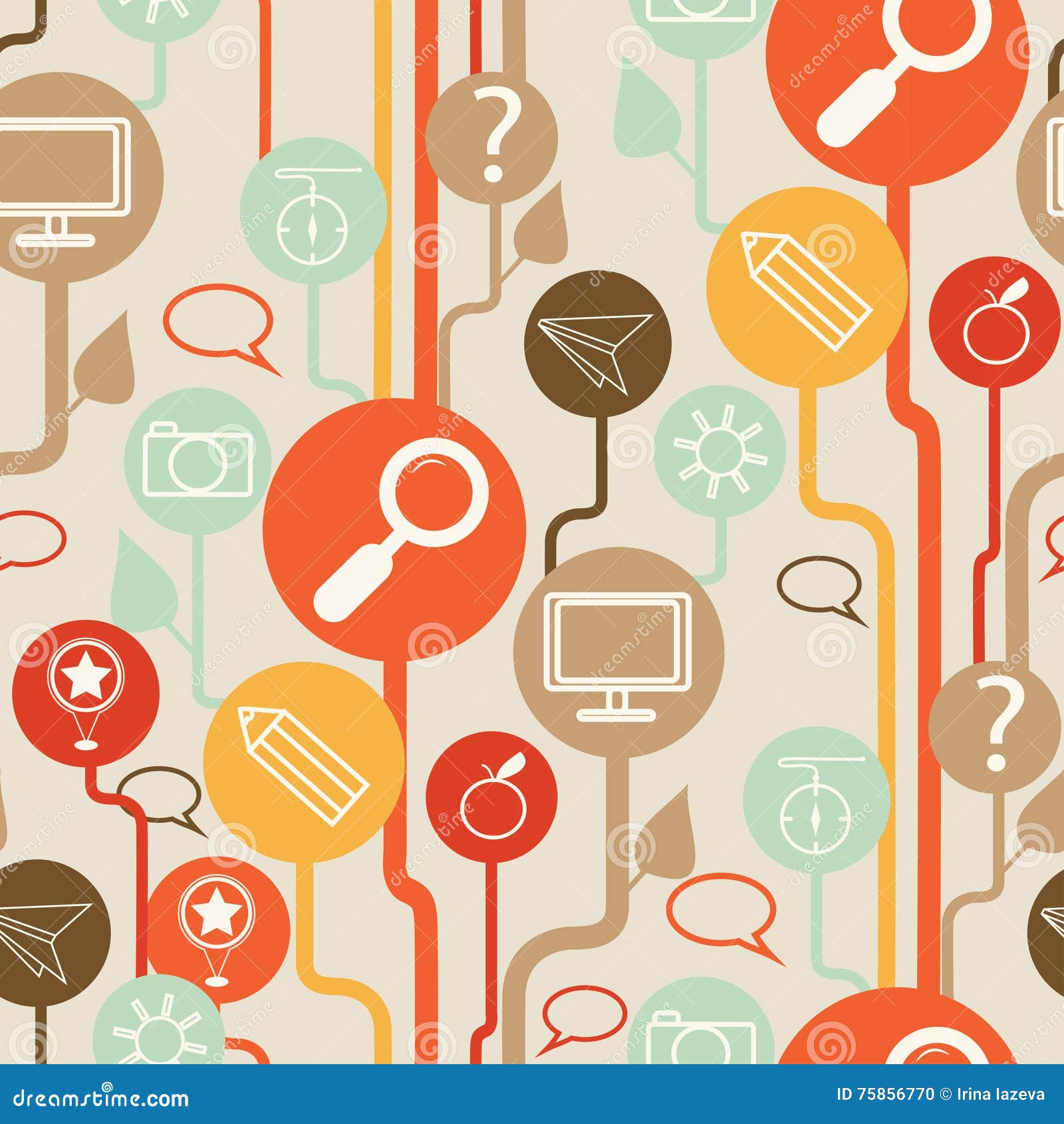 Colorful Seamless Texture for Science Stock Vector - Illustration of ...