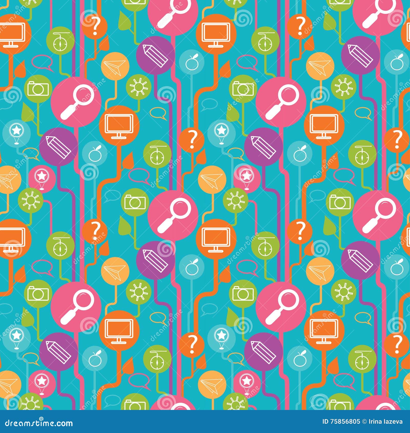 Colorful Seamless Texture for Science Stock Vector - Illustration of ...