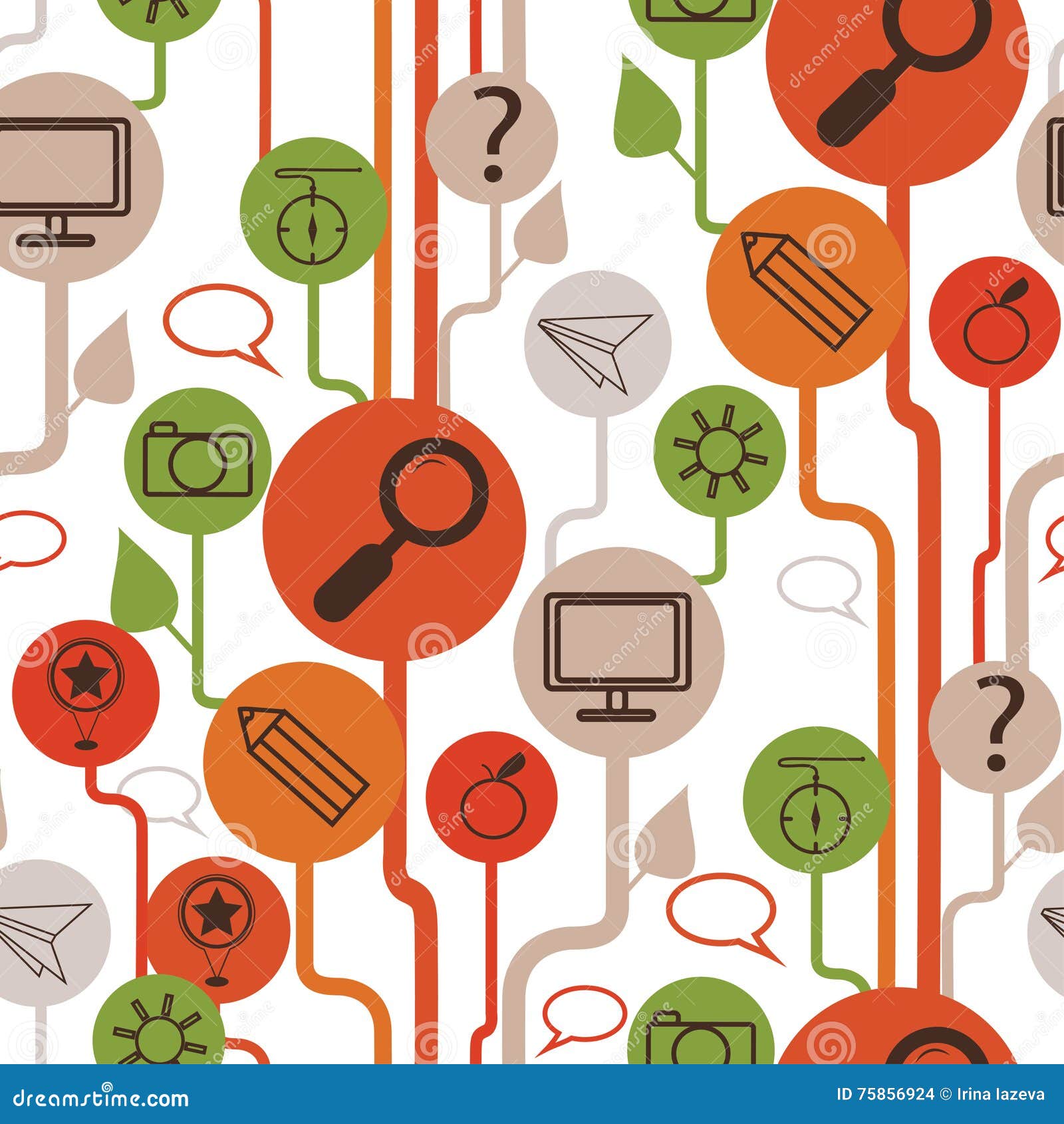 Colorful Seamless Texture for Science Stock Vector - Illustration of ...