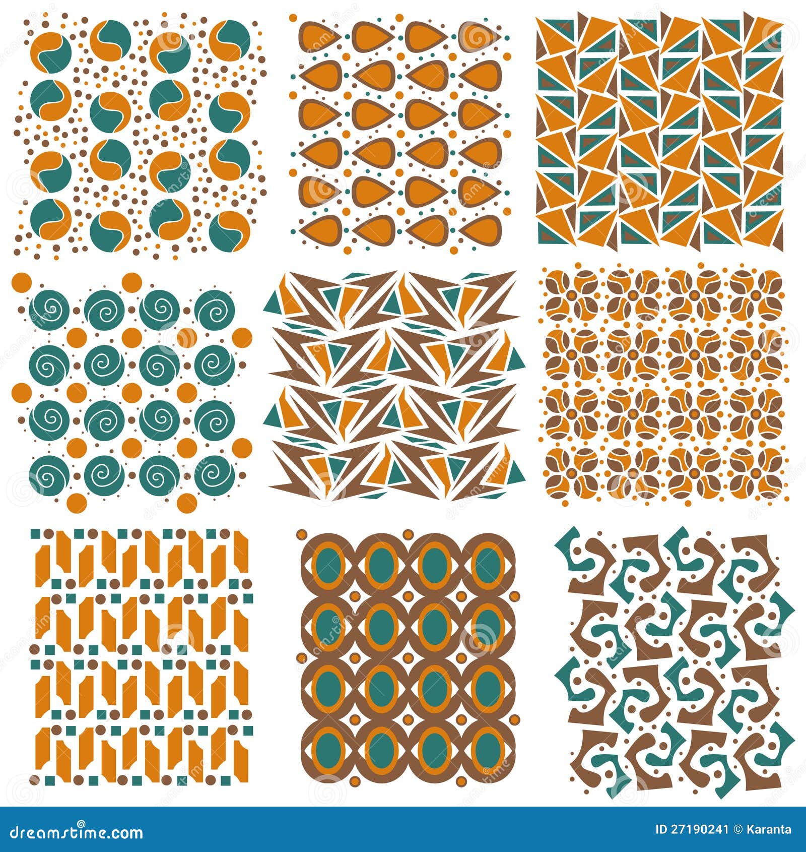 Colorful Seamless Tiling Texture Collection Stock Illustration ...