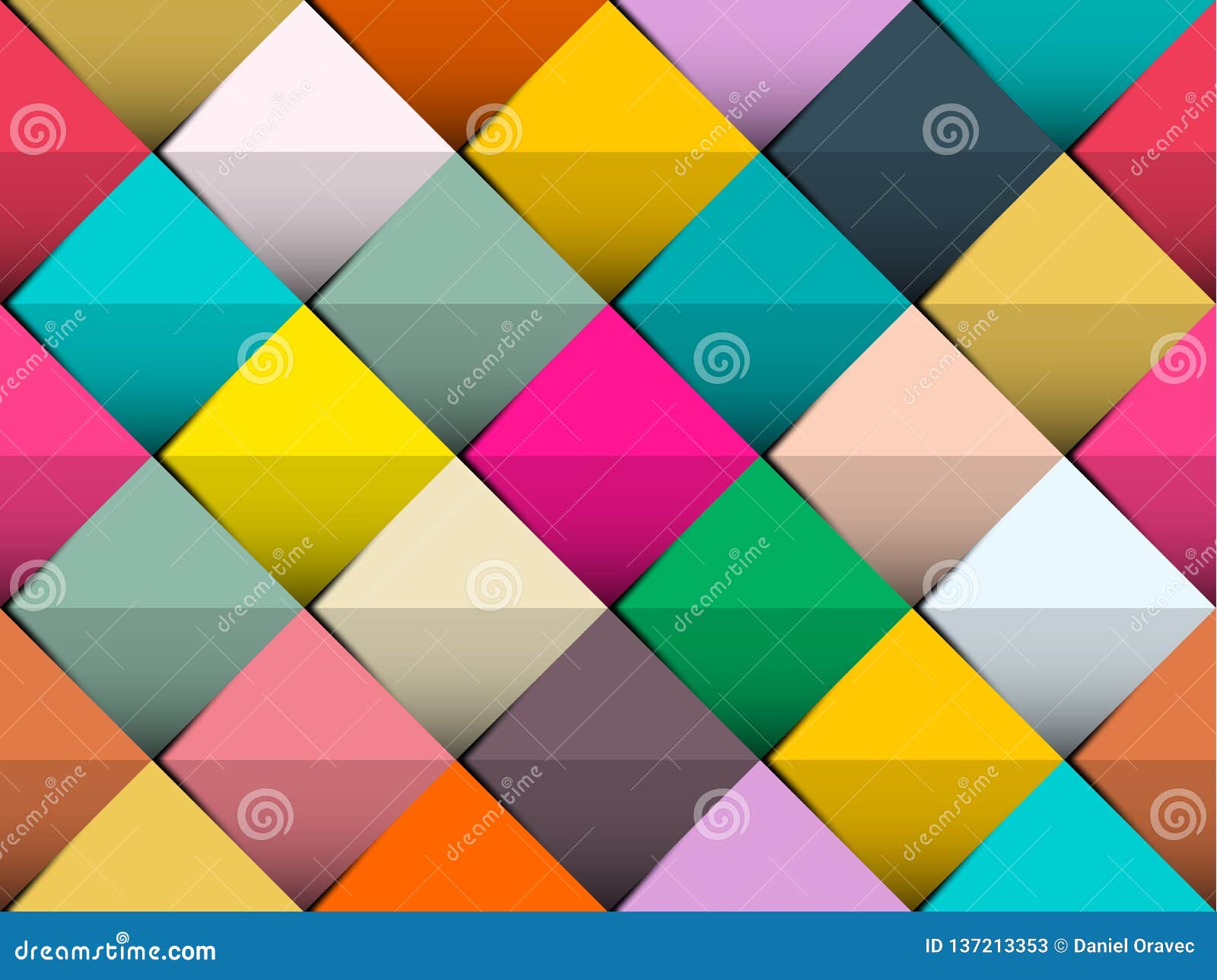 Colorful Seamless Vector Background with Retro Squares Suitable for Web ...