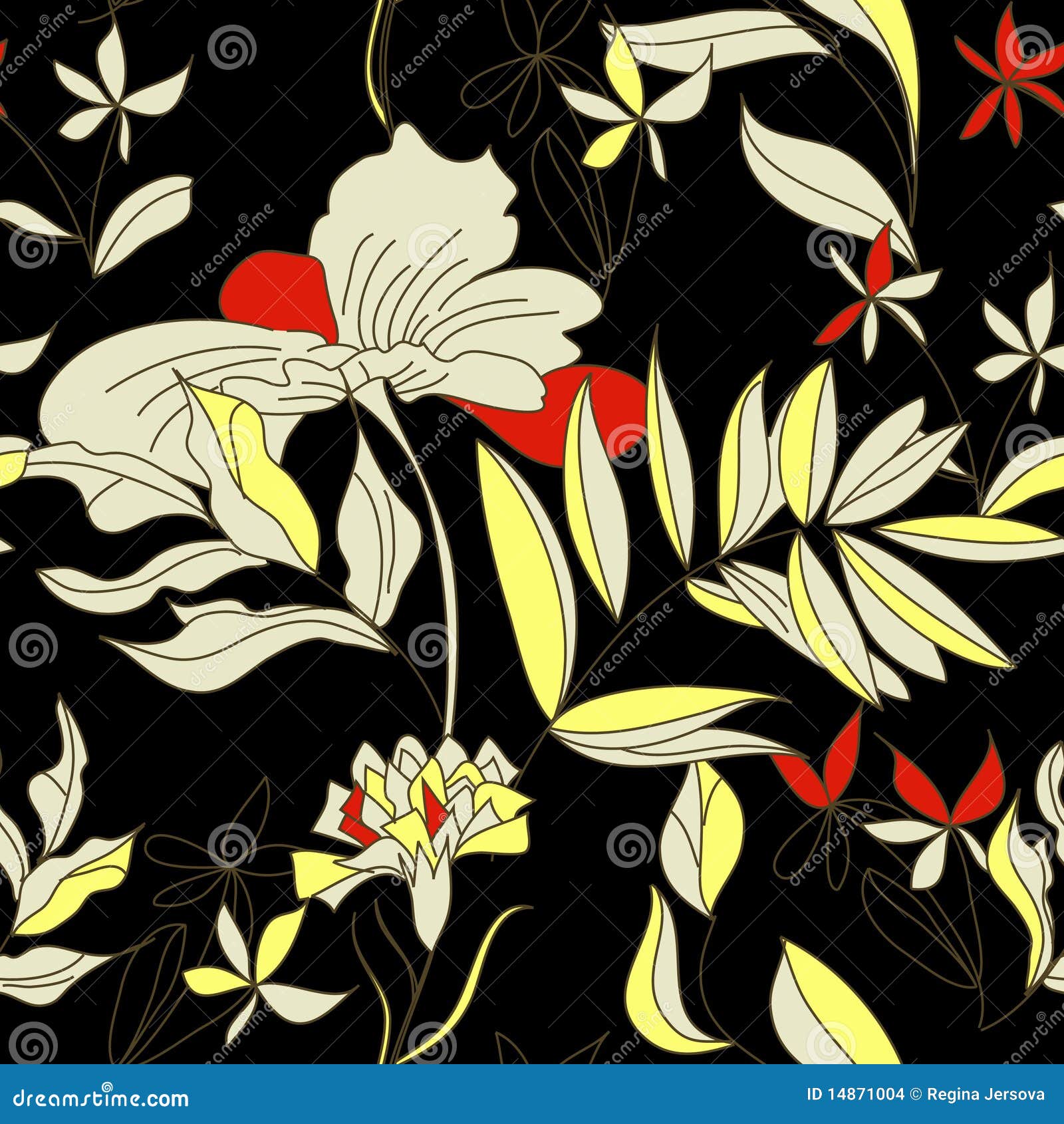 Colorful Seamless Wallpaper Stock Vector - Illustration of ornate ...