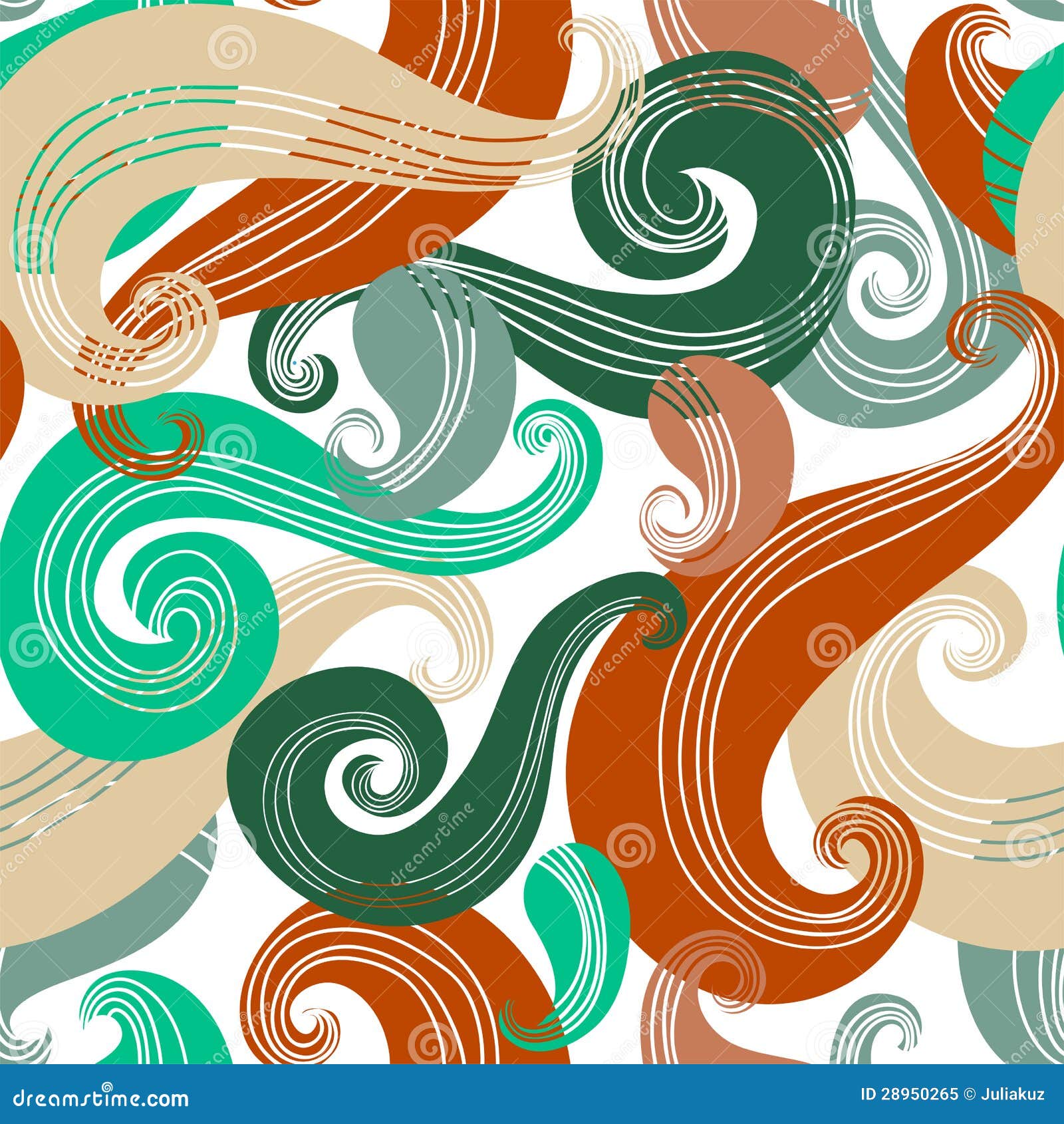 Colorful Seamless Wave Pattern Stock Vector - Illustration of design ...