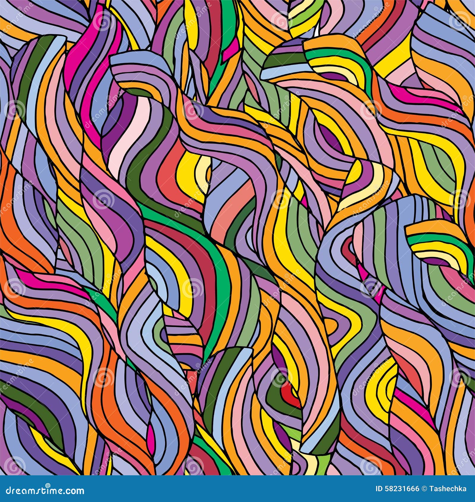 Colorful Seamless Waves Background Stock Vector - Illustration of curve ...