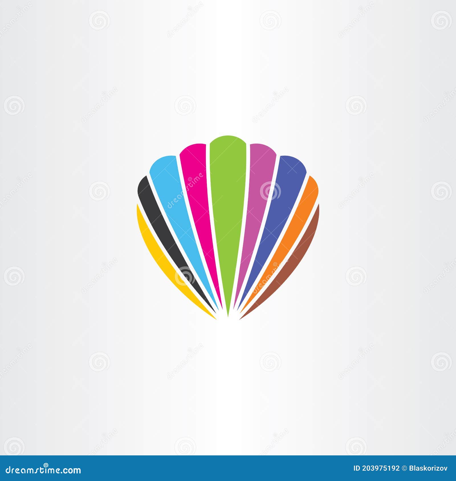 Colorful Seashell Logo Icon Symbol Illustration Stock Vector ...