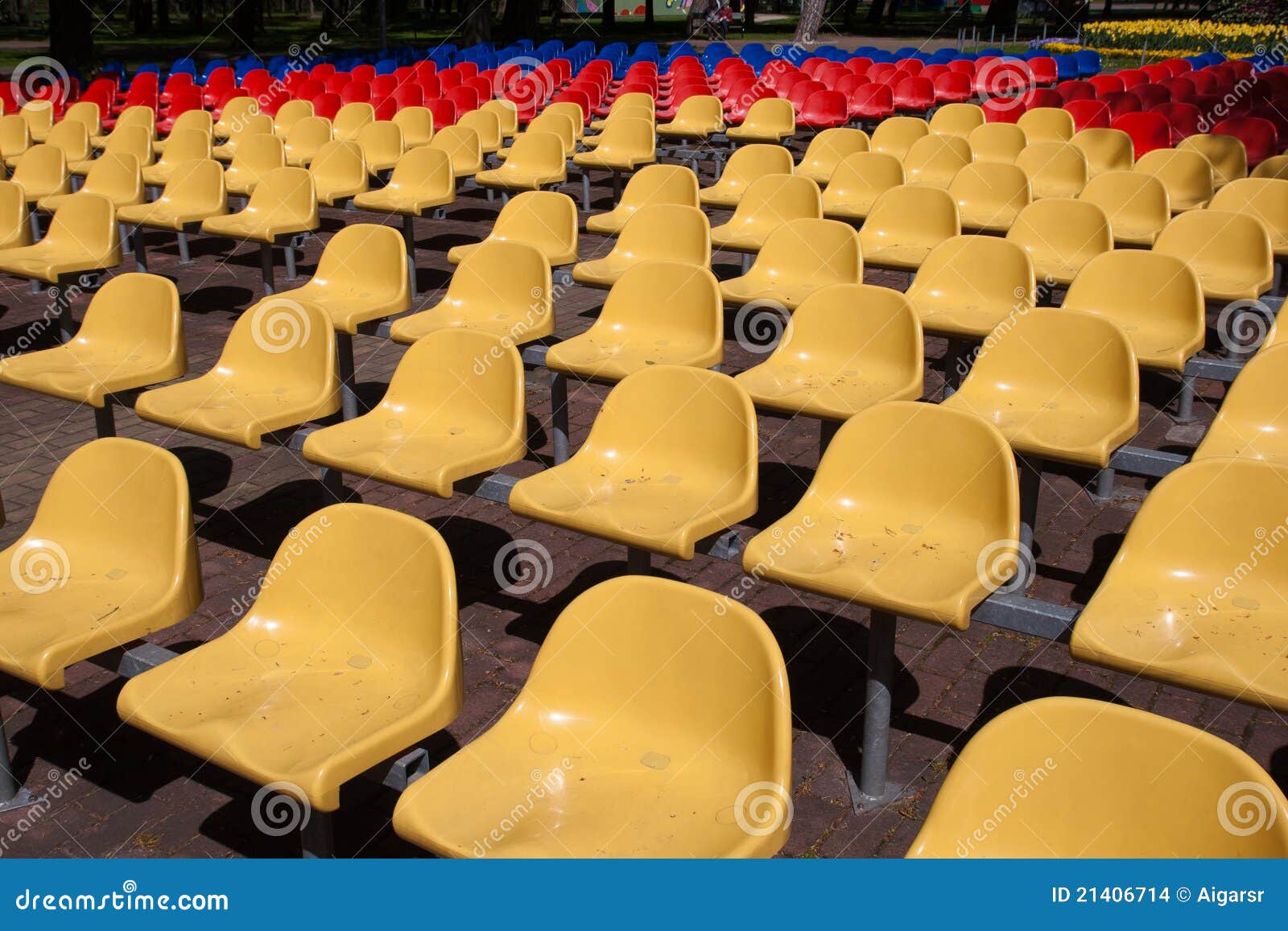 Colorful seats stock photo. Image of theater, color, public - 21406714