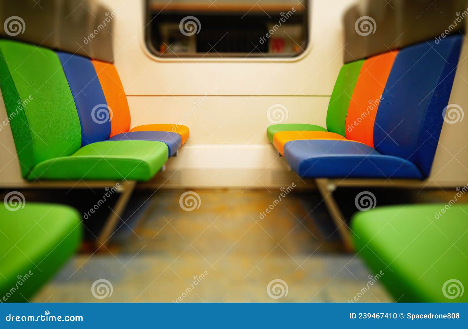 Colorful Seats in Train Carriage Background Stock Photo - Image of ...