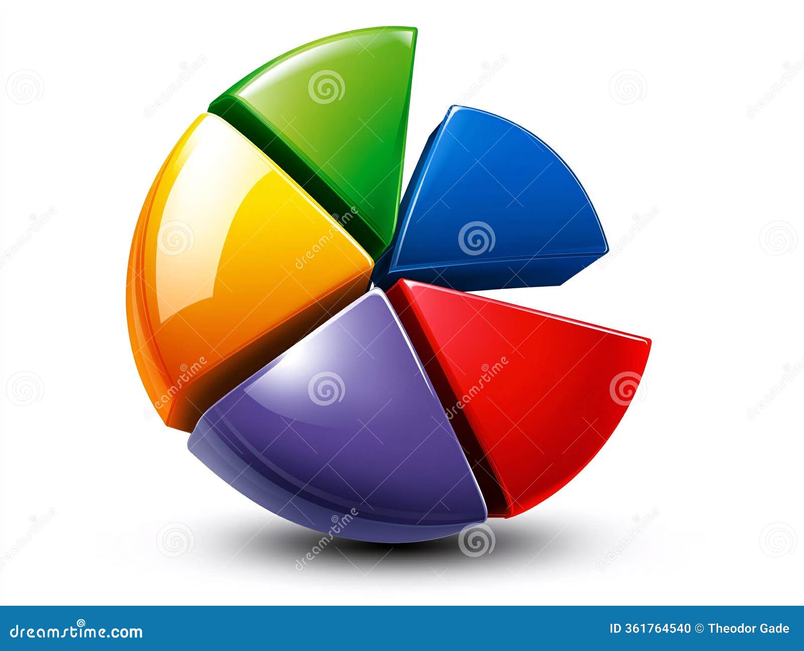 A Colorful And Segmented Pie Chart With Various Data Visualizations ...