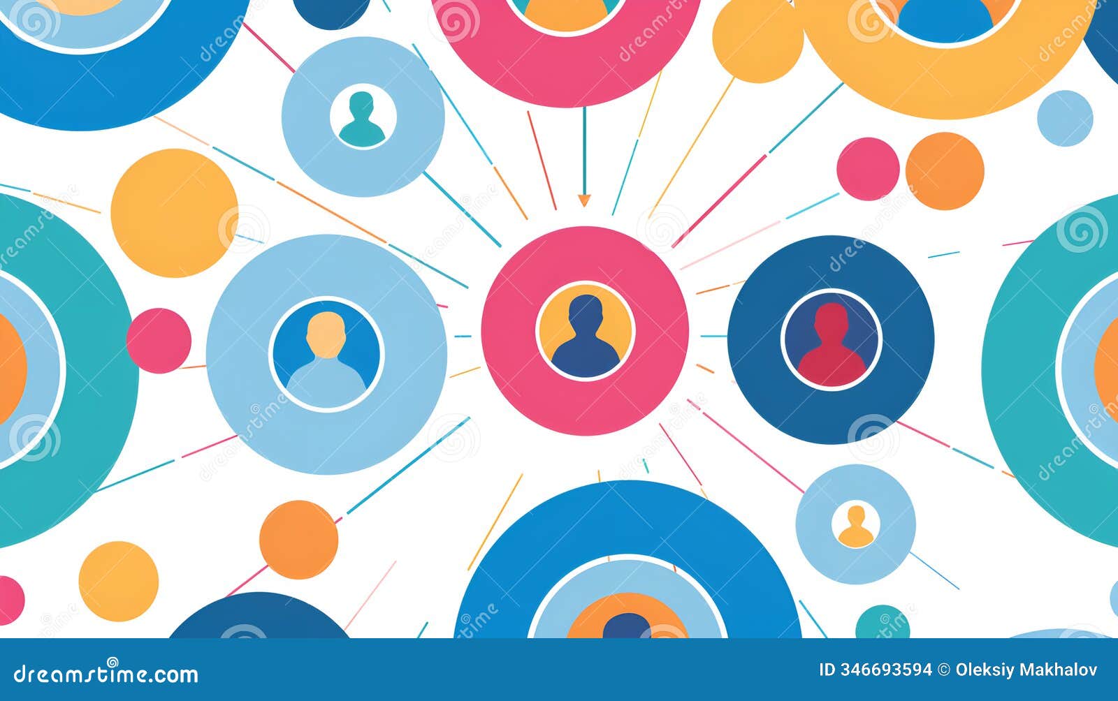 Colorful Segmented Circles with Human Icons Representing Market ...