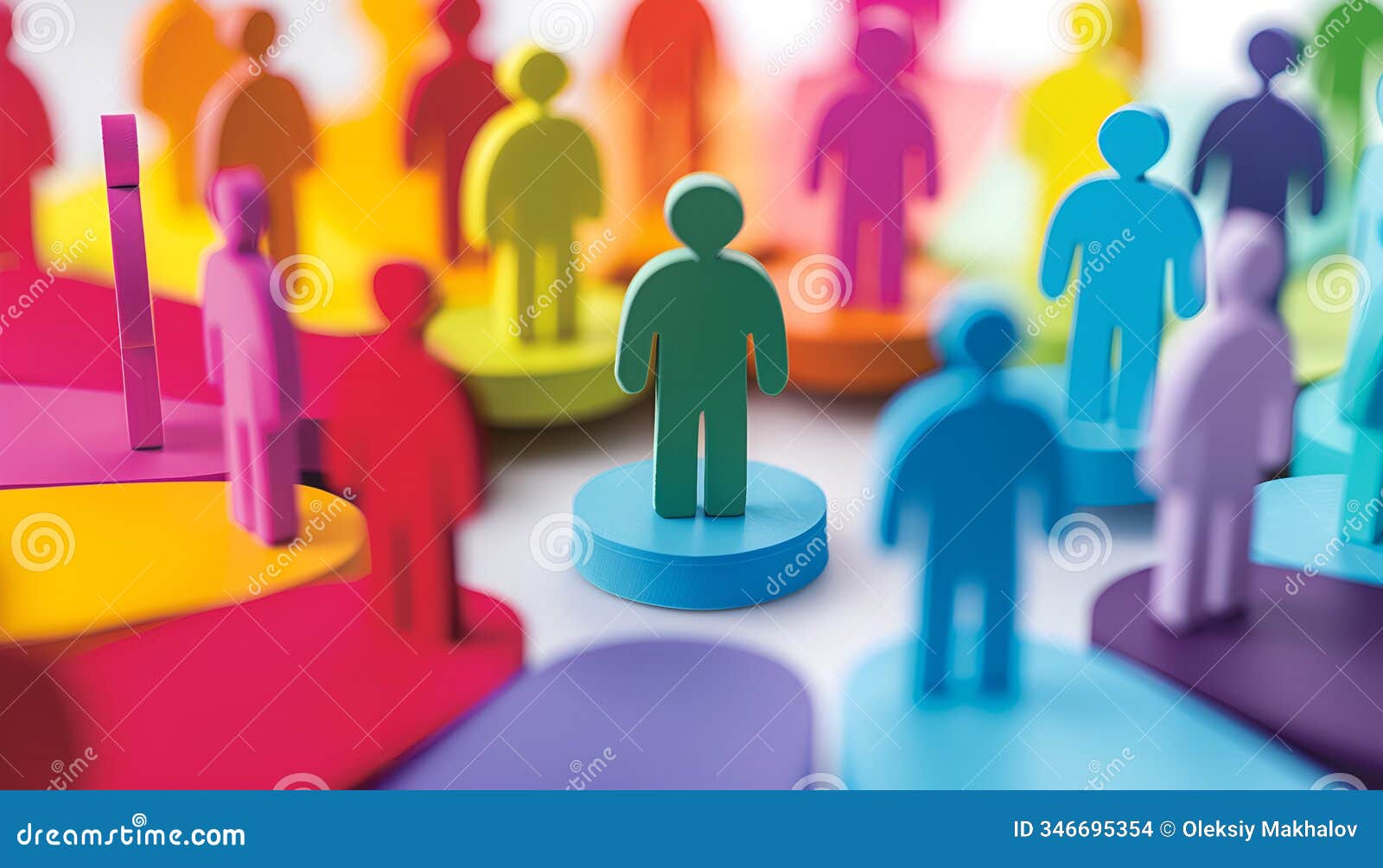 Colorful Segmented Circles with Human Icons Representing Market ...