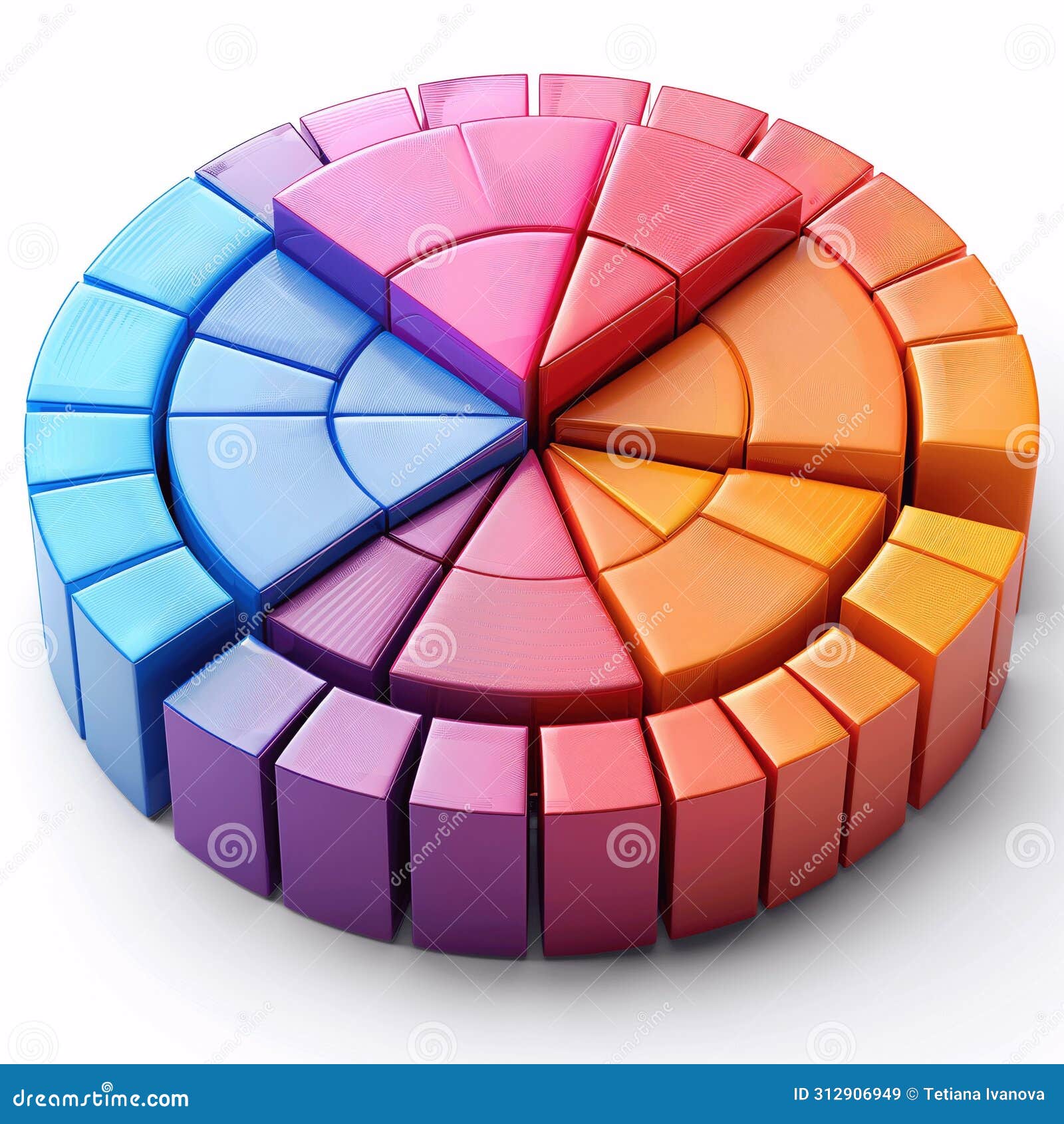 Analyze Business Reports with Pie Chart Stock Illustration ...