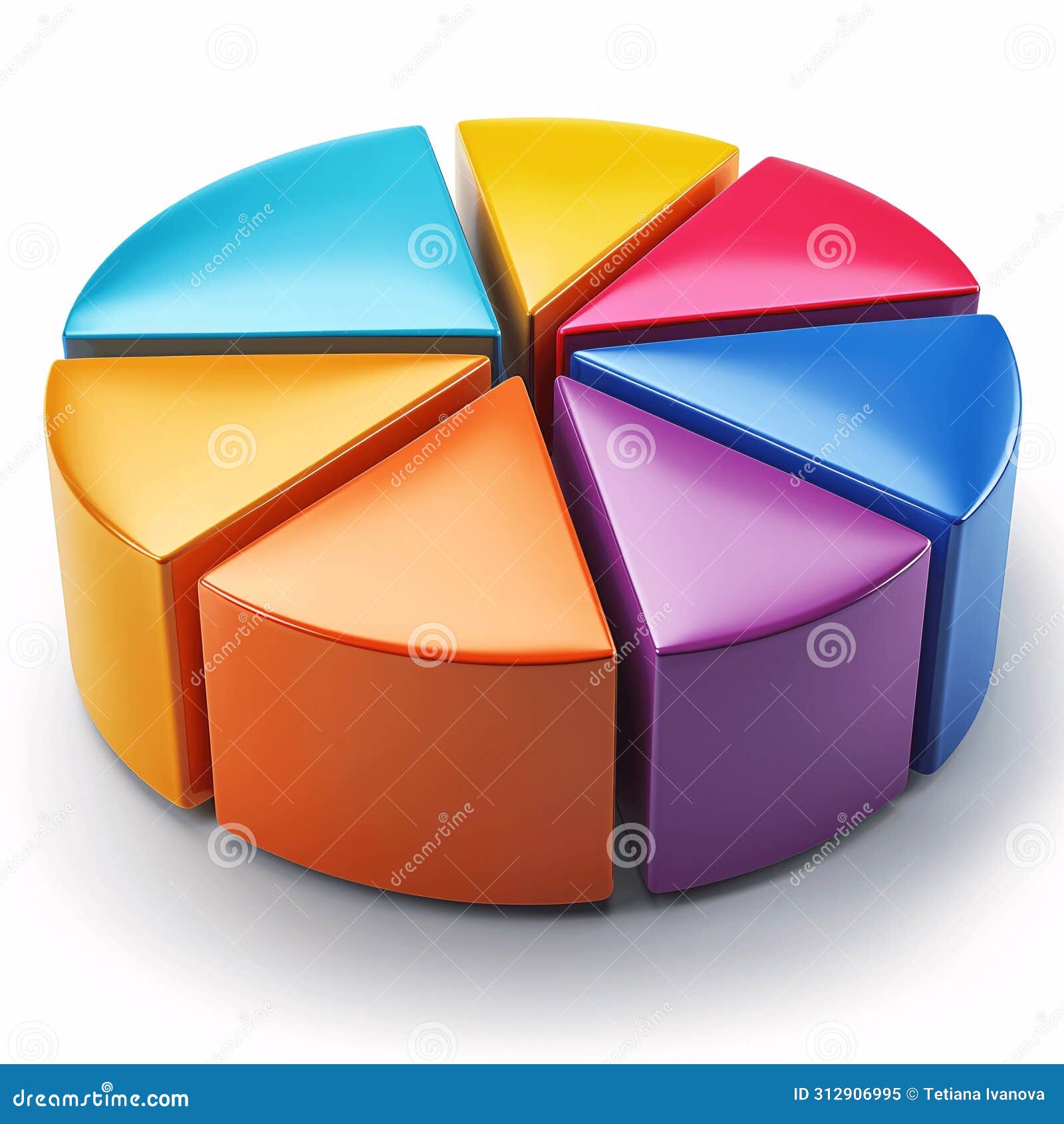 Eye-catching 3D Chart for Business Insights Stock Illustration ...