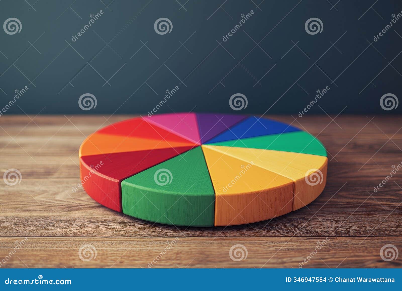 A Colorful And Segmented Pie Chart With Various Data Visualizations ...