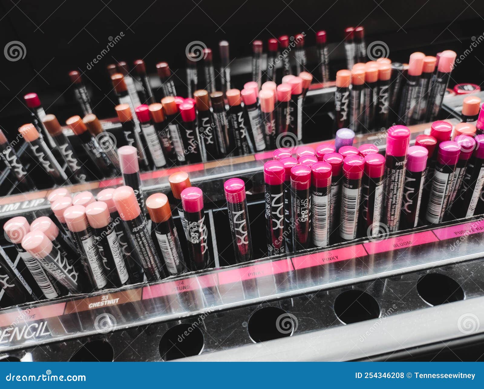 A Selection of Lip Liner on Display in a Supermarket Editorial Stock ...