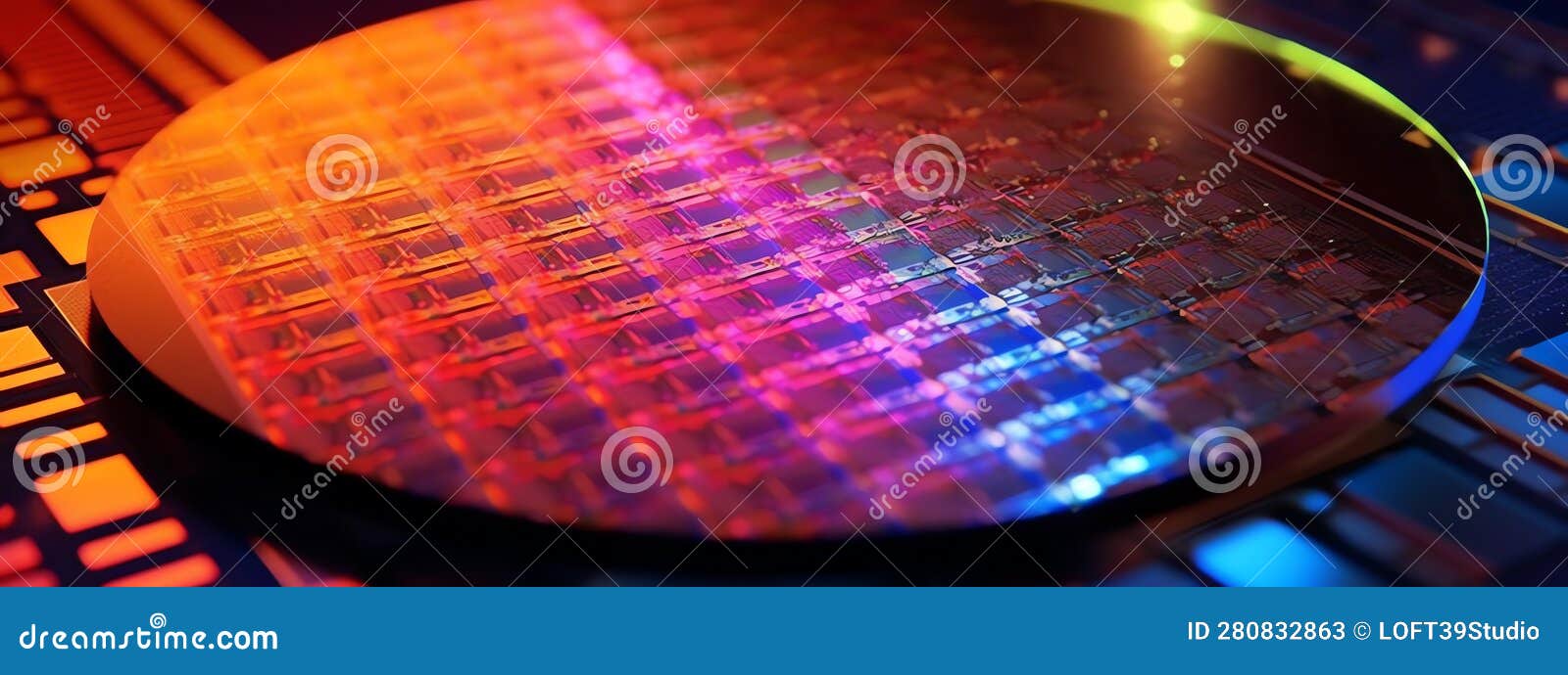 1222_colorful_Semiconductor_wafer_3 Stock Illustration - Illustration ...