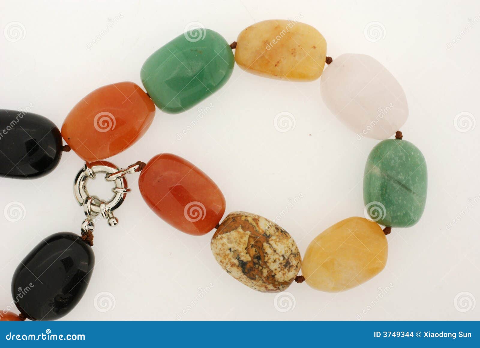 Colorful Semiprecious Stone Necklace Stock Photo - Image of classical ...