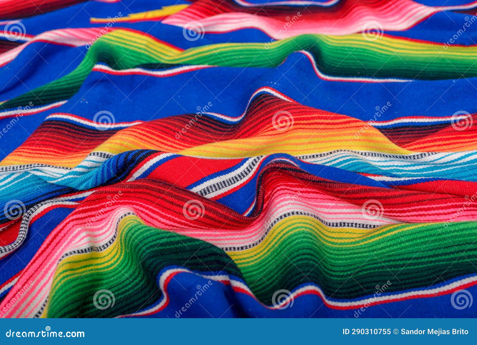 Colorful Serape. Typical Colorful Fabric from Mexico Stock Image ...