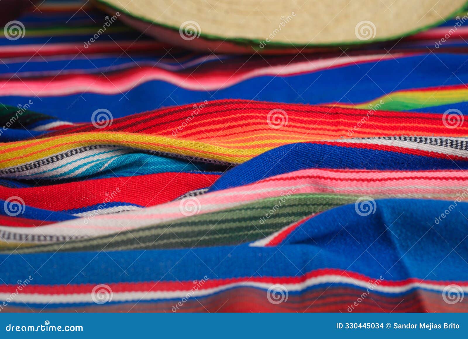 Colorful Serape. Typical Colorful Fabric from Mexico Stock Photo ...