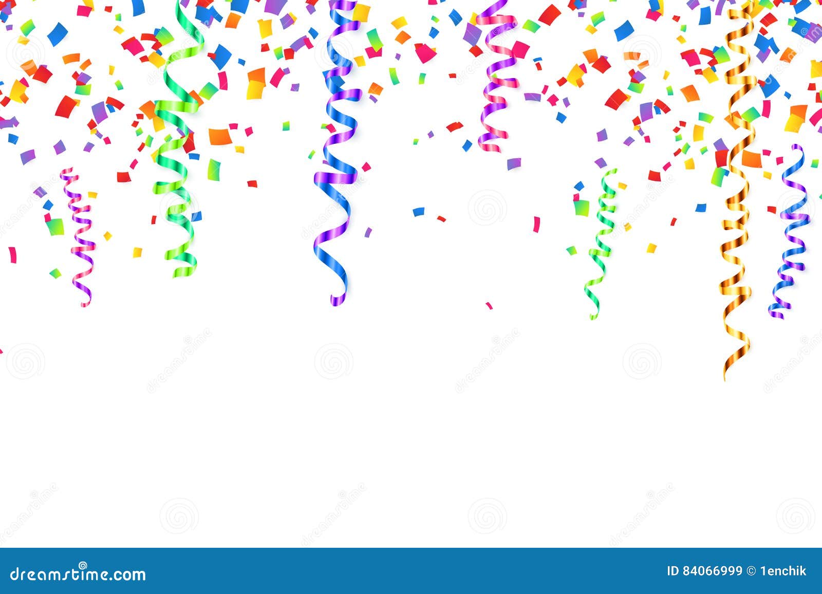 Colorful Serpentine and Confetti Holiday Background Stock Vector ...