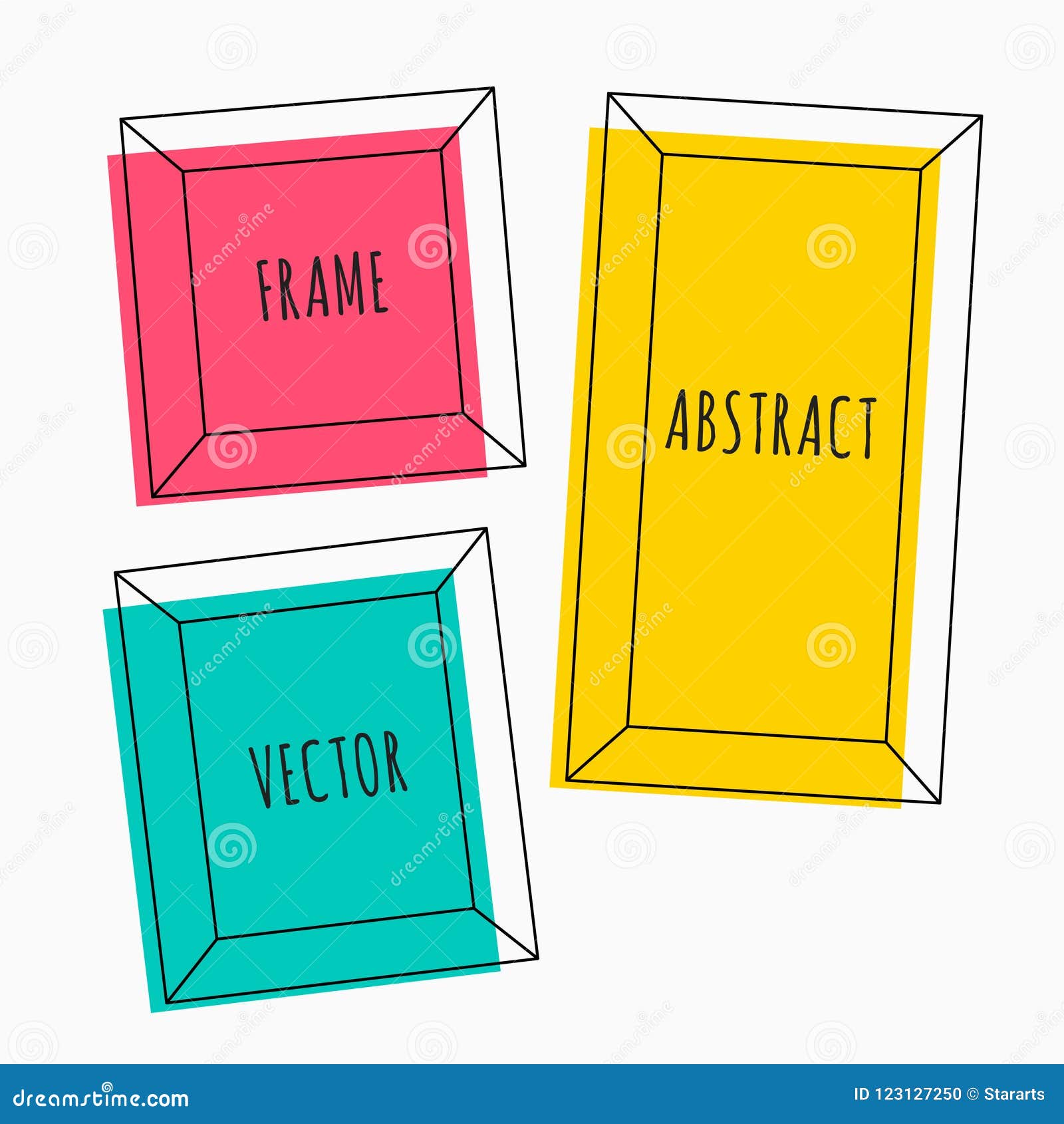 Colorful Set of Cartoon Style Frames Stock Vector - Illustration of ...